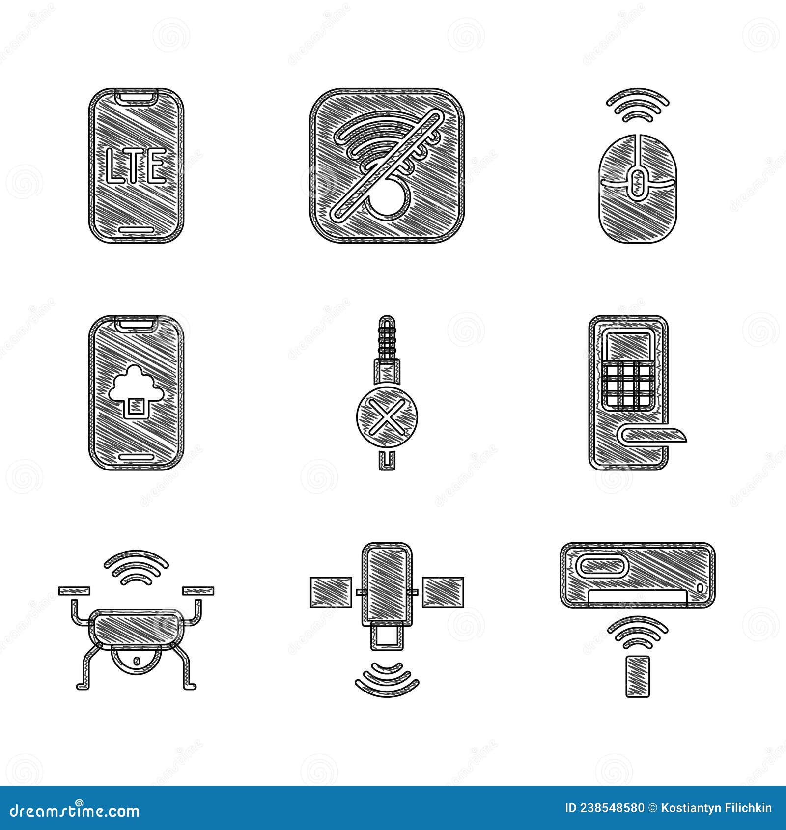 Set No Audio Jack, Satellite, Air Conditioner, Digital Door Lock, Smart Drone System, Cloud ...