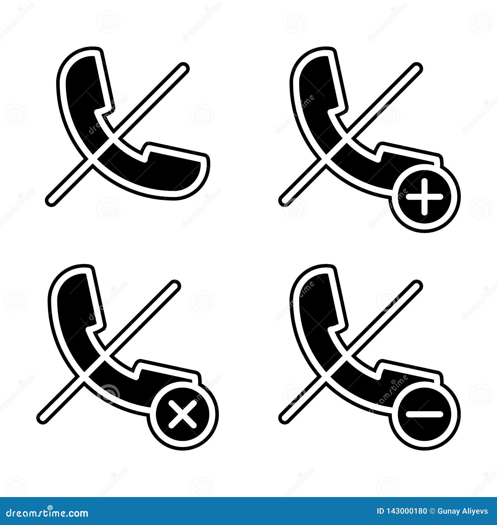 Set of No Call Tube Icon. Element of Phone for Mobile Concept and Web ...