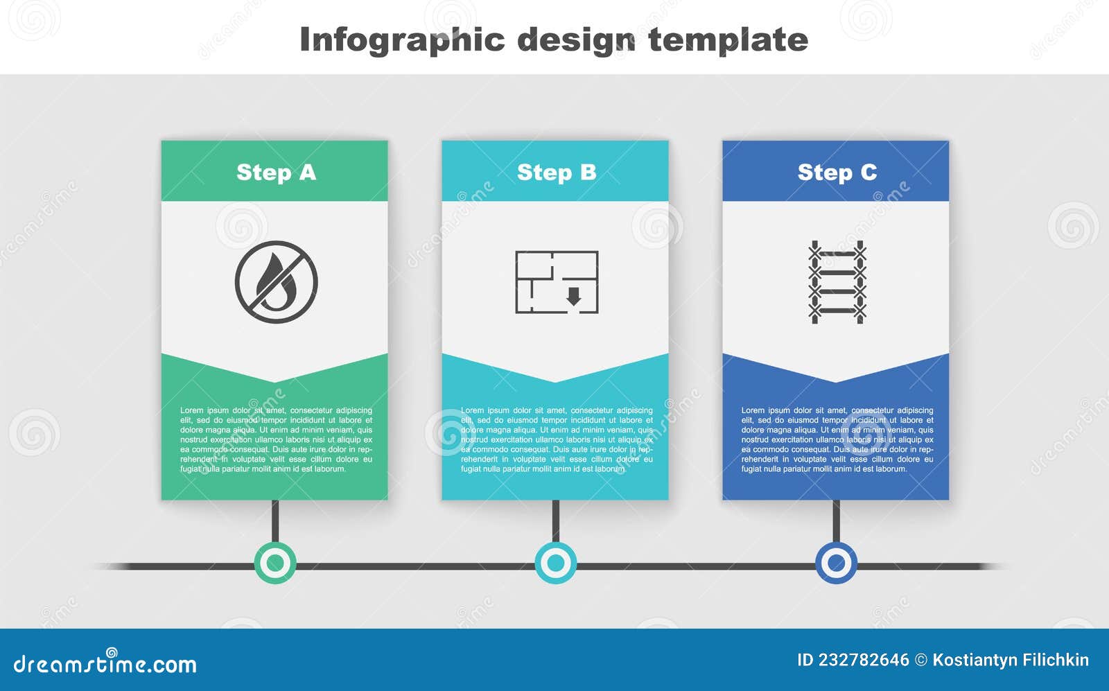 Set No Fire, Evacuation Plan and Fire Escape. Business Infographic ...