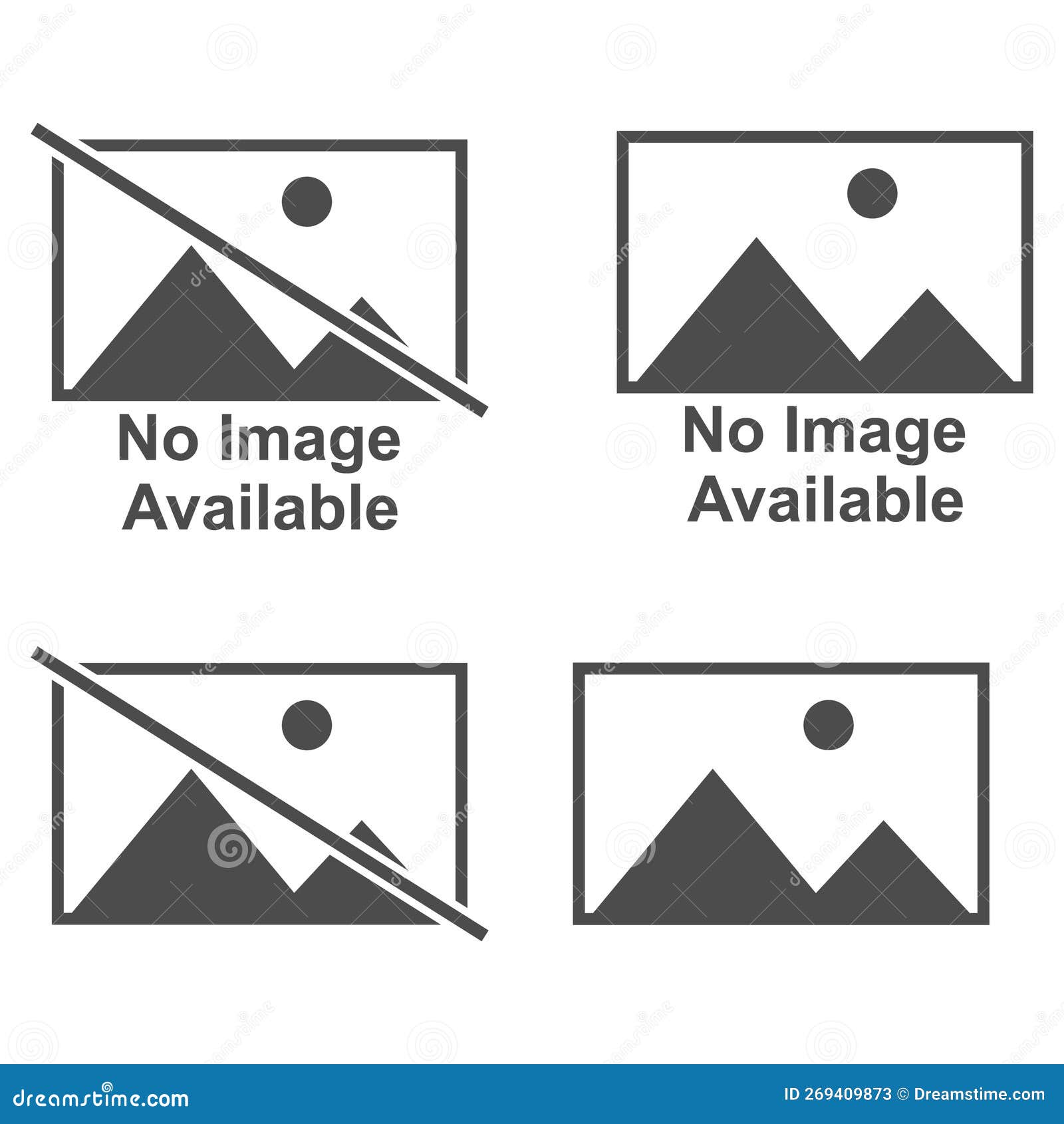 Set of No Image Vector Symbol, Missing Available Icon. No Gallery for ...
