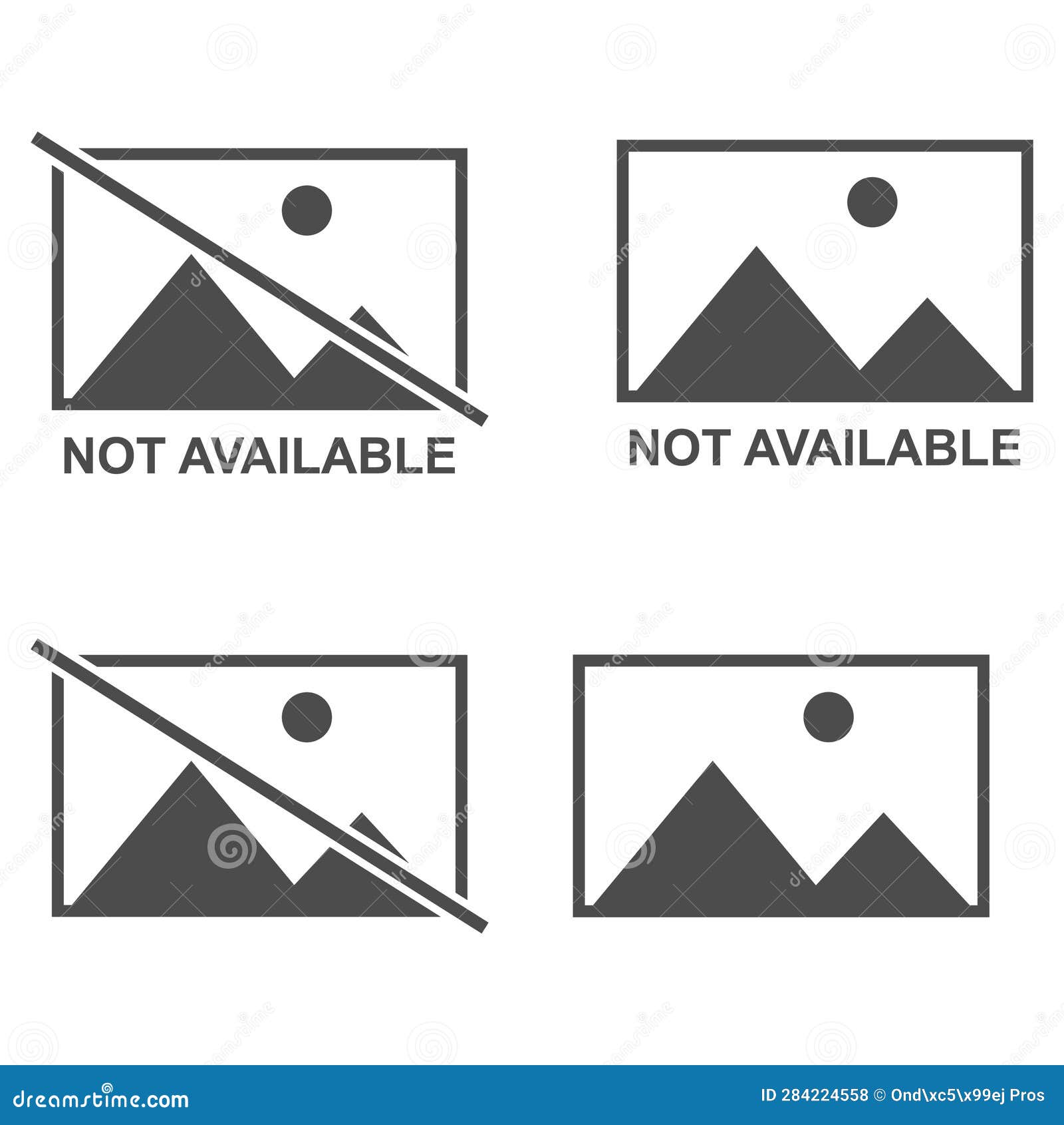 Set of No Image Vector Symbol, Missing Available Icon. No Gallery for ...