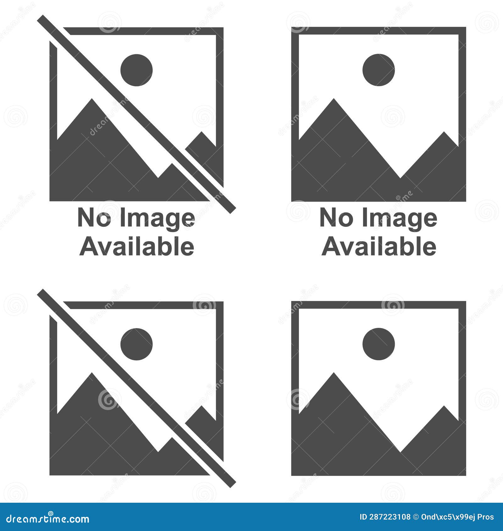 Set of No Image Vector Symbol, Missing Available Icon. No Gallery for ...