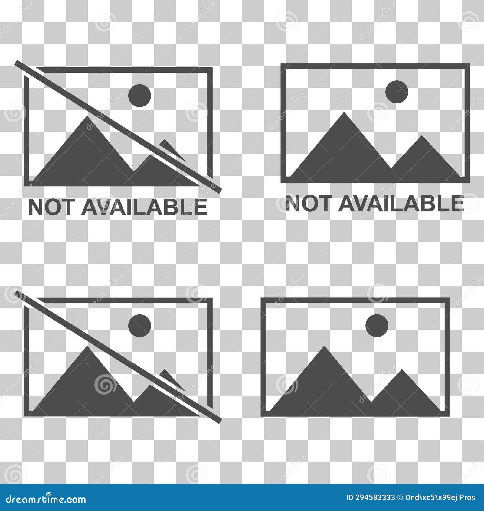 Set of No Image Vector Symbol, Missing Available Icon. No Gallery for ...
