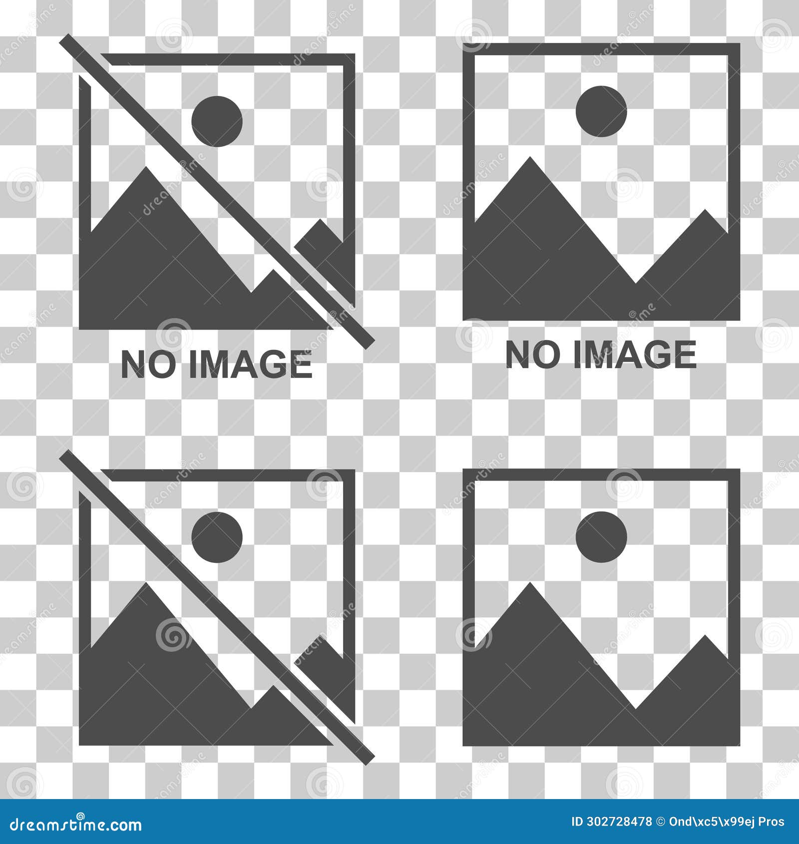 Set of No Image Vector Symbol, Missing Available Icon. No Gallery for ...