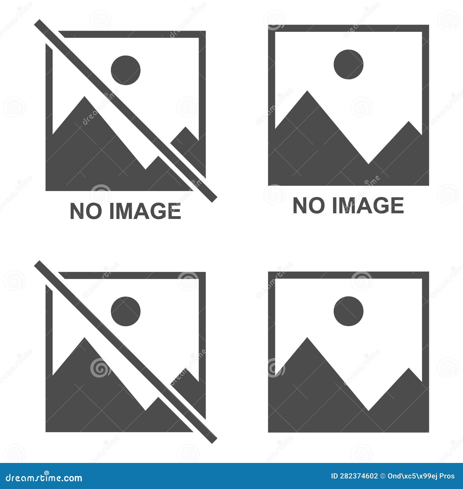 Set of No Image Vector Symbol, Missing Available Icon. No Gallery for ...