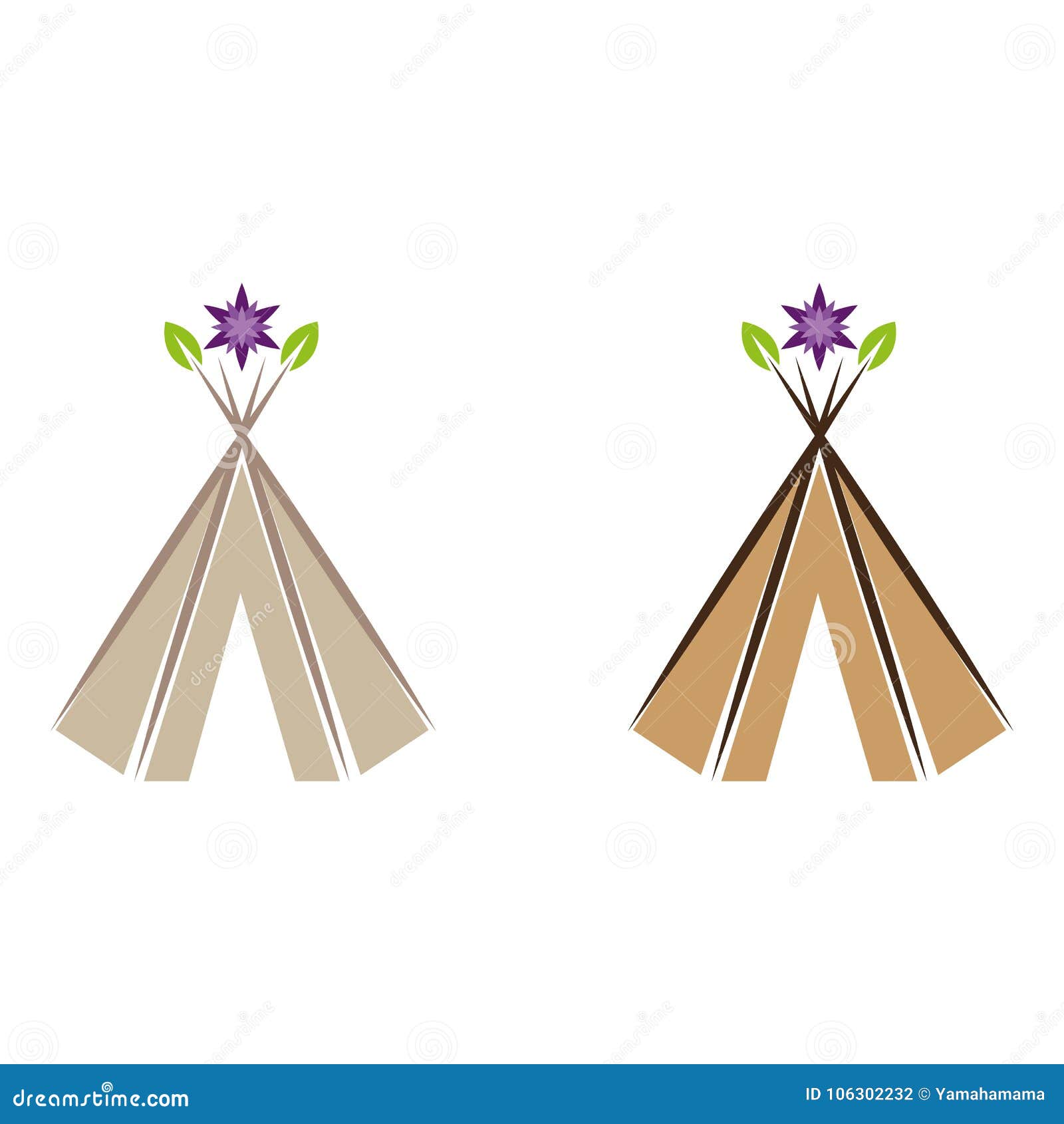 Nomad stock vector. Illustration of native, icon, teepee - 106302232