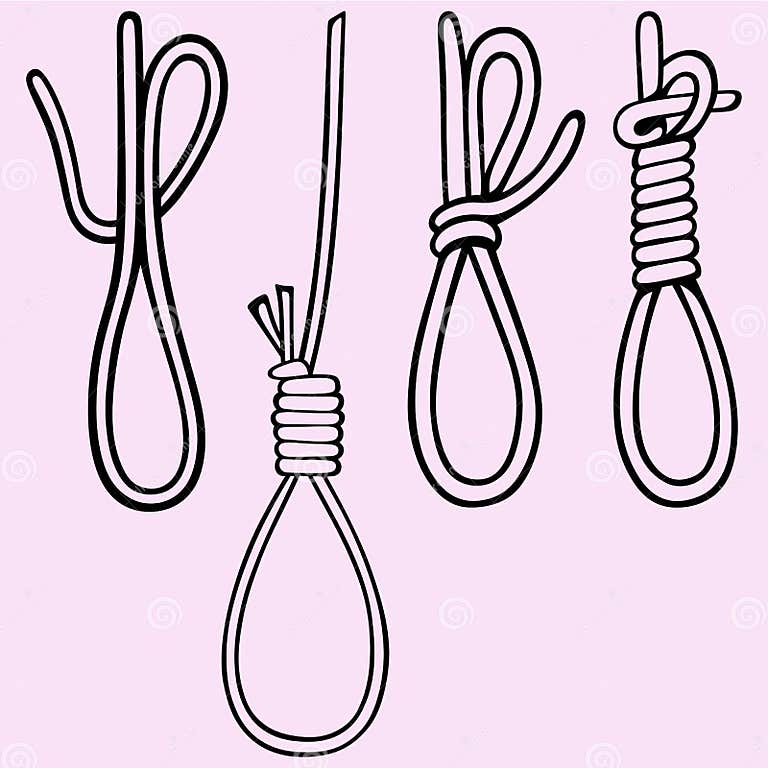 Set of the noose vector stock vector. Illustration of loop - 92894558