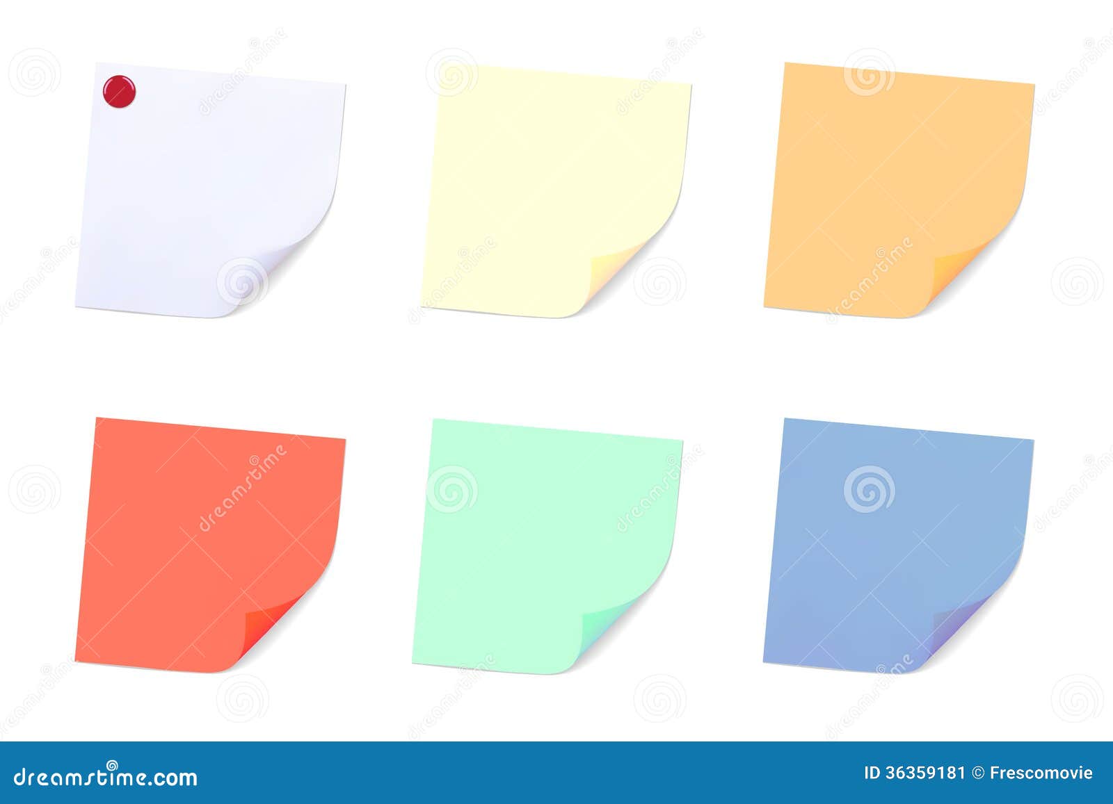 Set of Note Papers. stock vector. Illustration of advertisement - 36359181