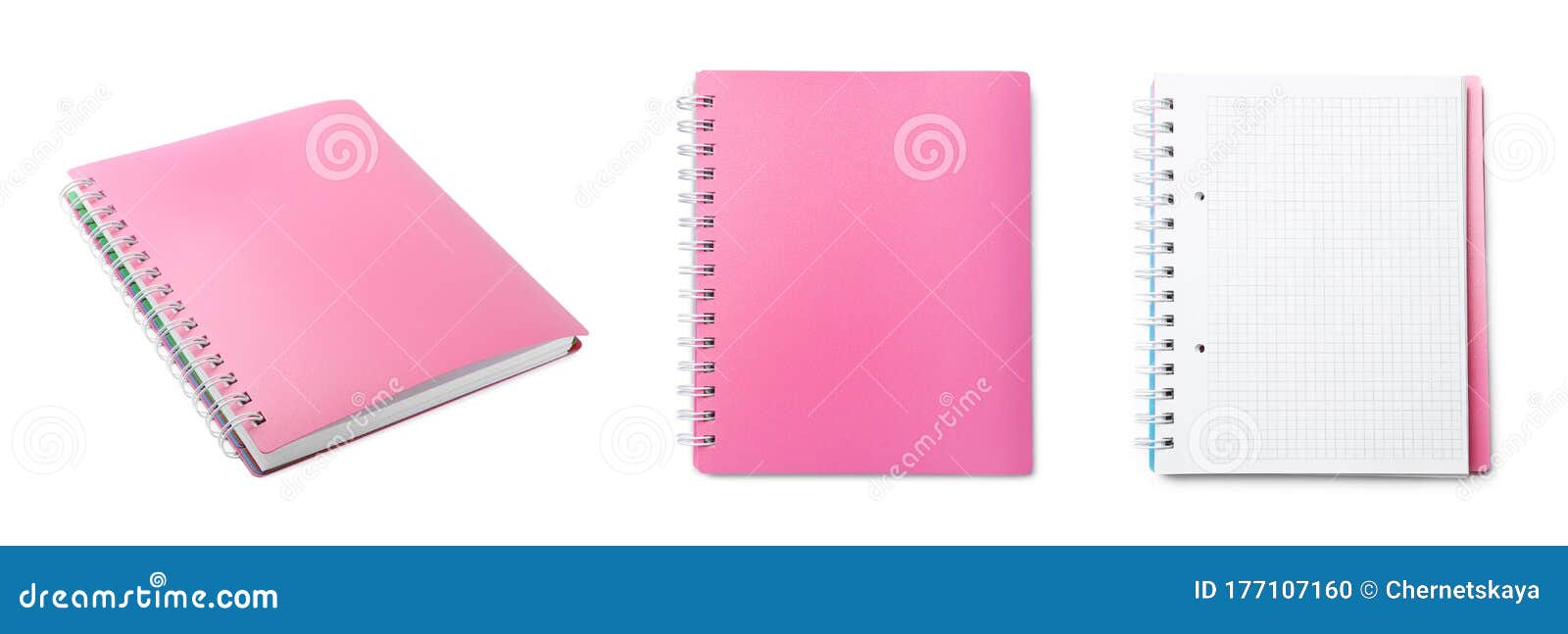 Set of Notebooks on Background. Banner Design Stock Photo - Image of ...