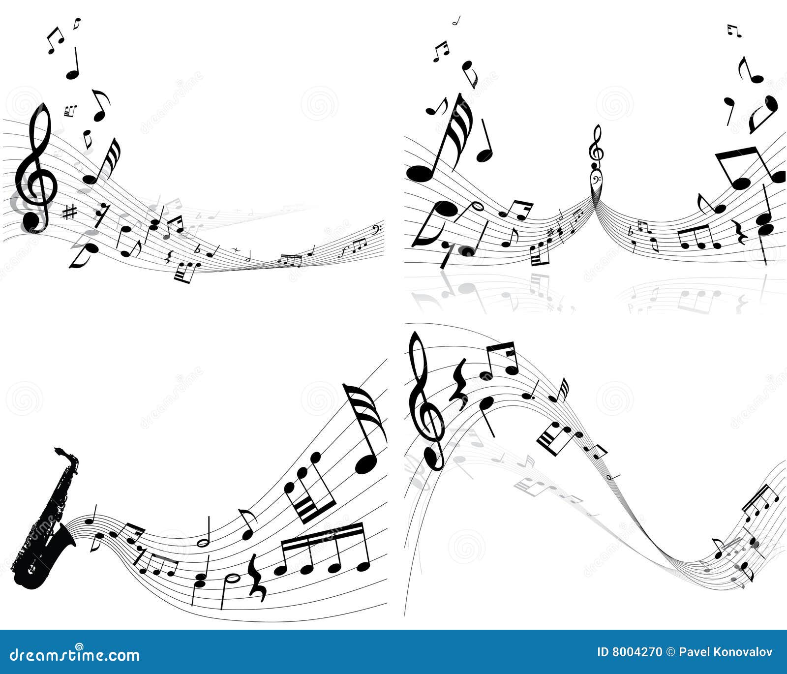 Set of notes stuff stock vector. Illustration of lines - 8004270