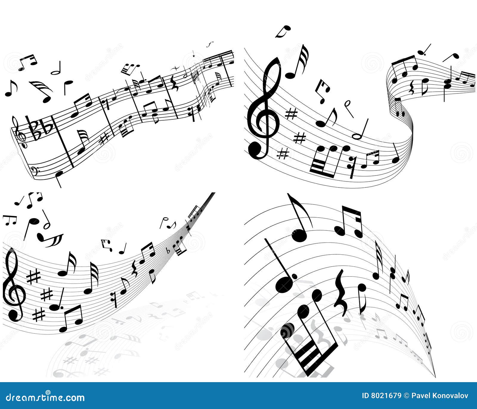 Set of notes stuff stock vector. Illustration of bass - 8021679