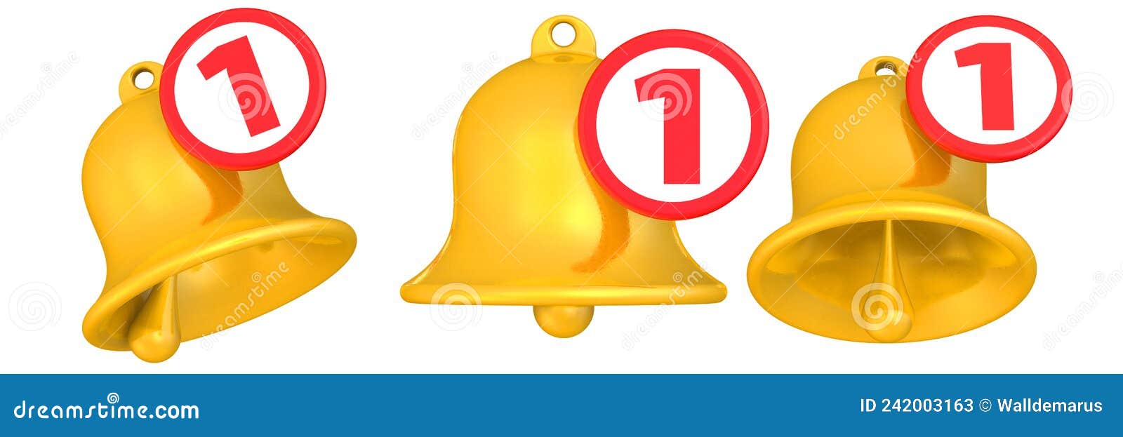 Set of Notification Bell Icon Stock Illustration - Illustration of ...