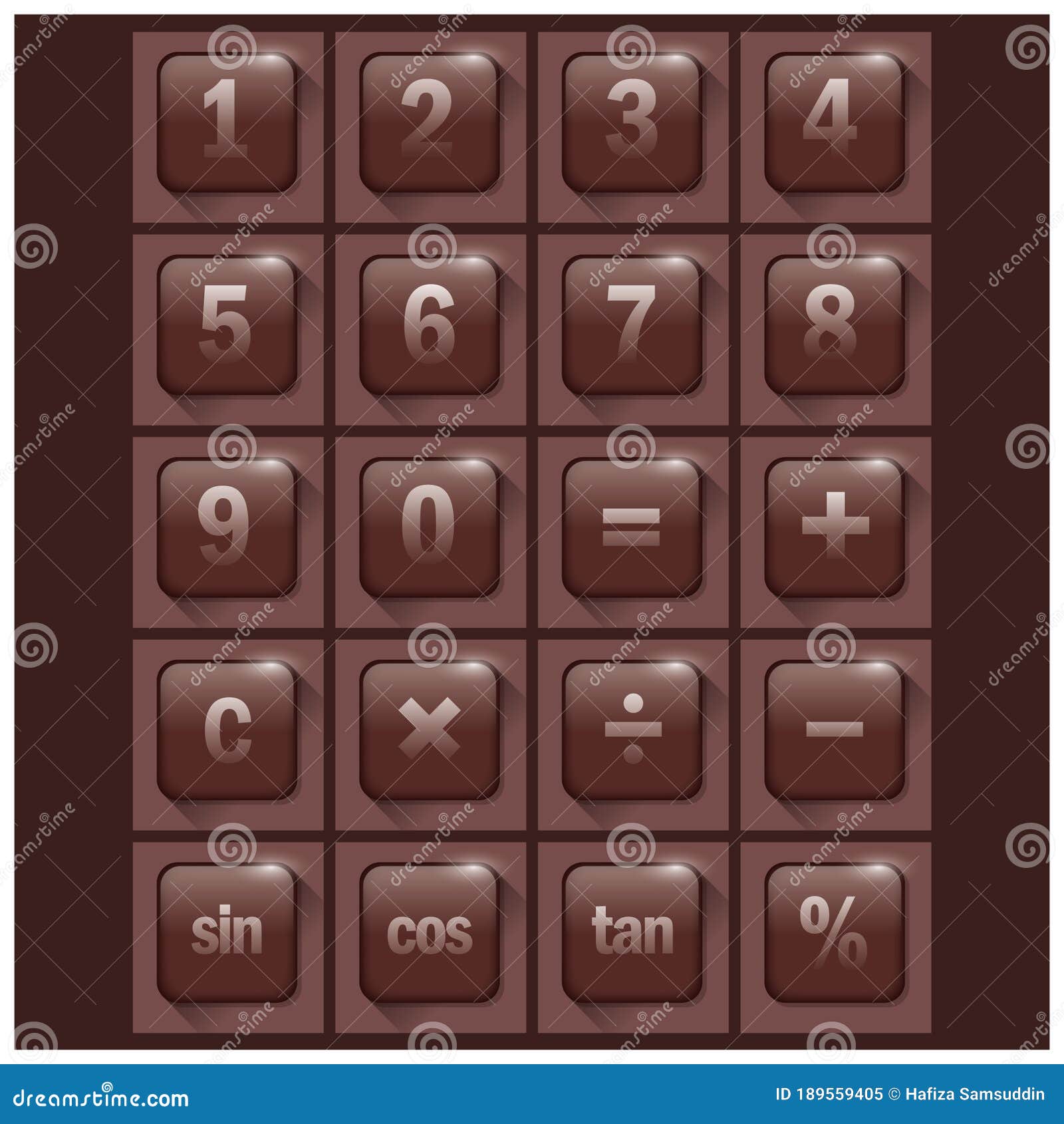 Set of Number Buttons. Vector Illustration Decorative Design Stock ...