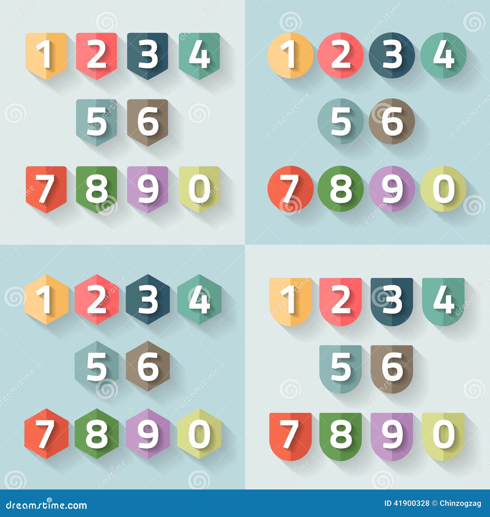 Set of number on a label stock vector. Illustration of five - 41900328