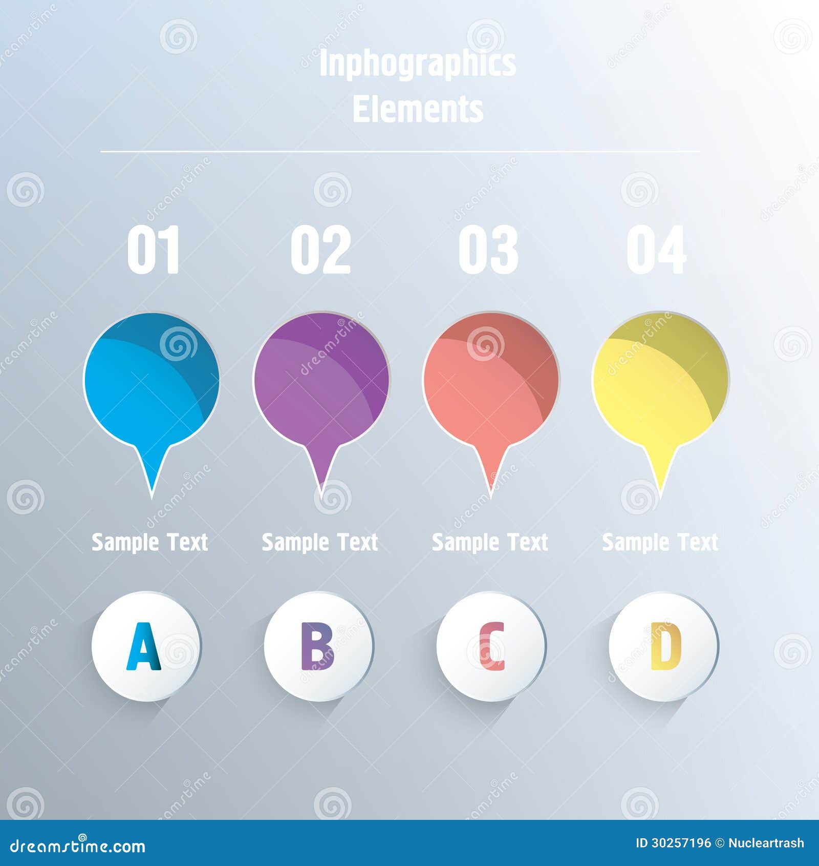 Set of Numbered Infographic Elements Stock Vector - Illustration of ...