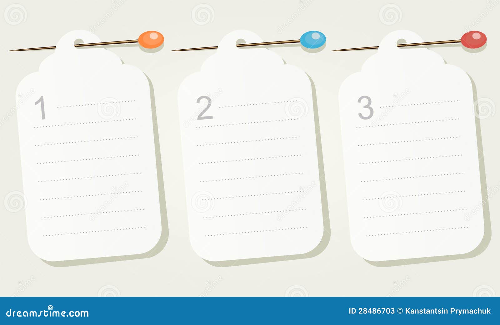 Pinned Blank White Wall Banner Realistic Vector Mock-up. Empty ...