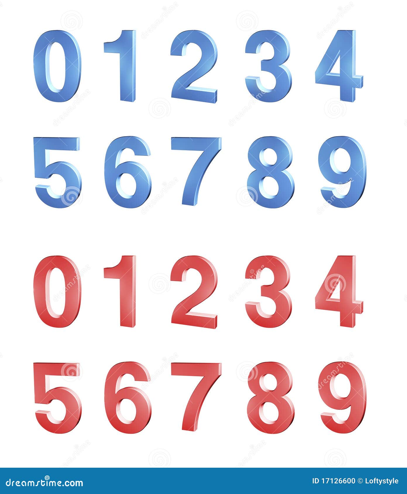 Set of numbers stock illustration. Illustration of blue - 17126600