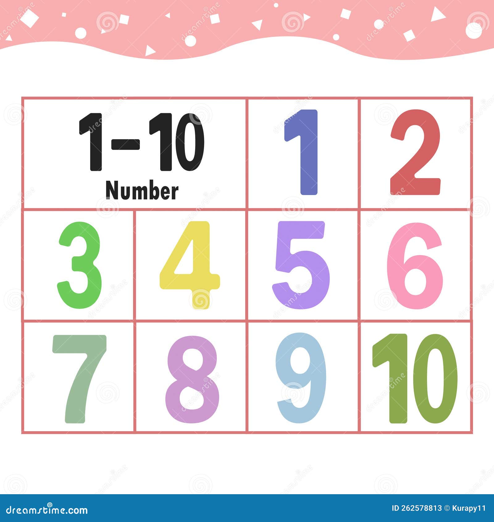 Set of Numbers ,Bold Trendy Style Typography Contains 1, 2, 3, 4, 5, 6 ...