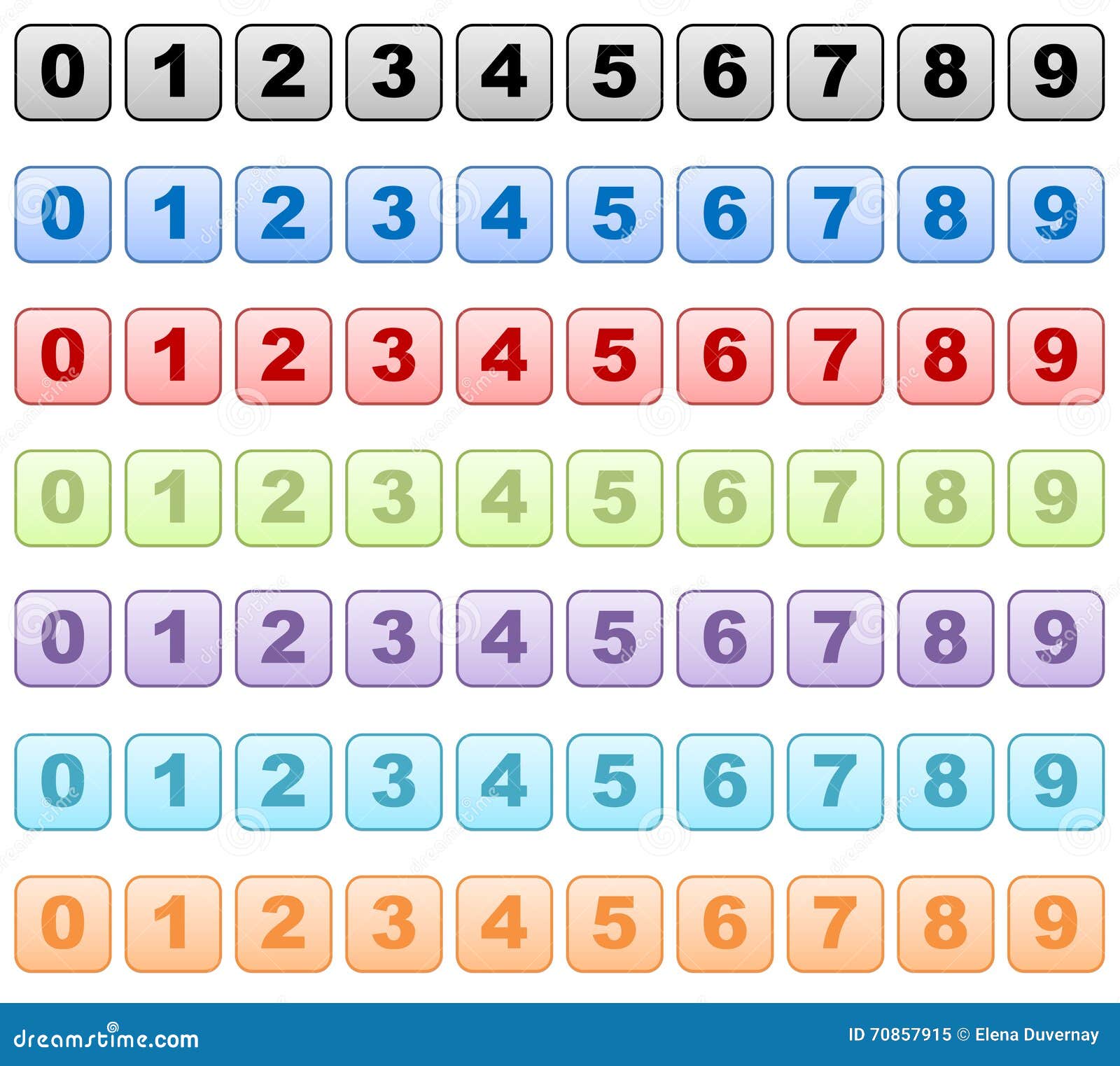 Set of numbers stock illustration. Illustration of abstract - 70857915