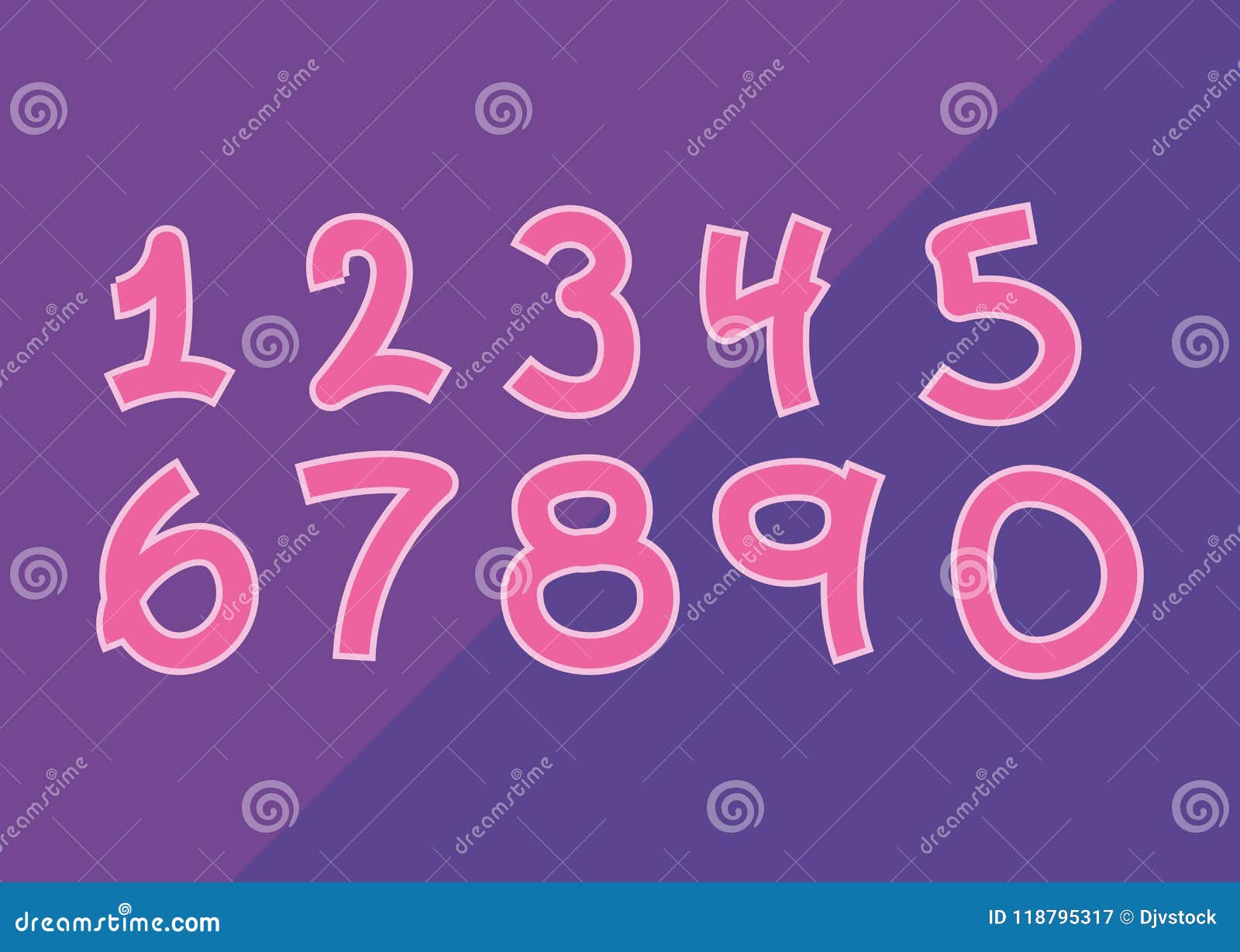 Set numbers comic style stock vector. Illustration of cartoon - 118795317