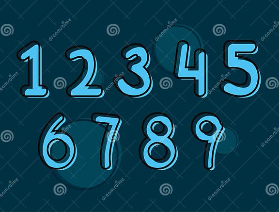 Set numbers comic style stock vector. Illustration of learning - 118795490