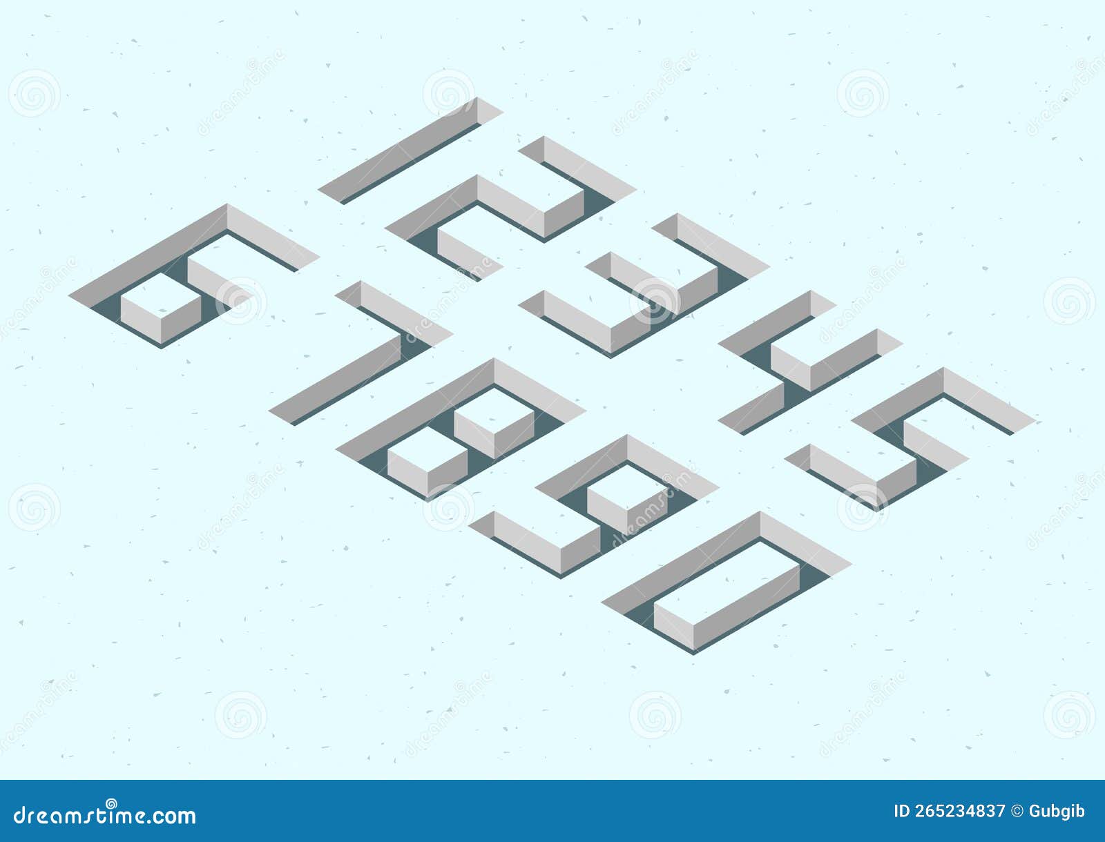 Set of Numbers with 3d Isometric Effect Stock Illustration ...