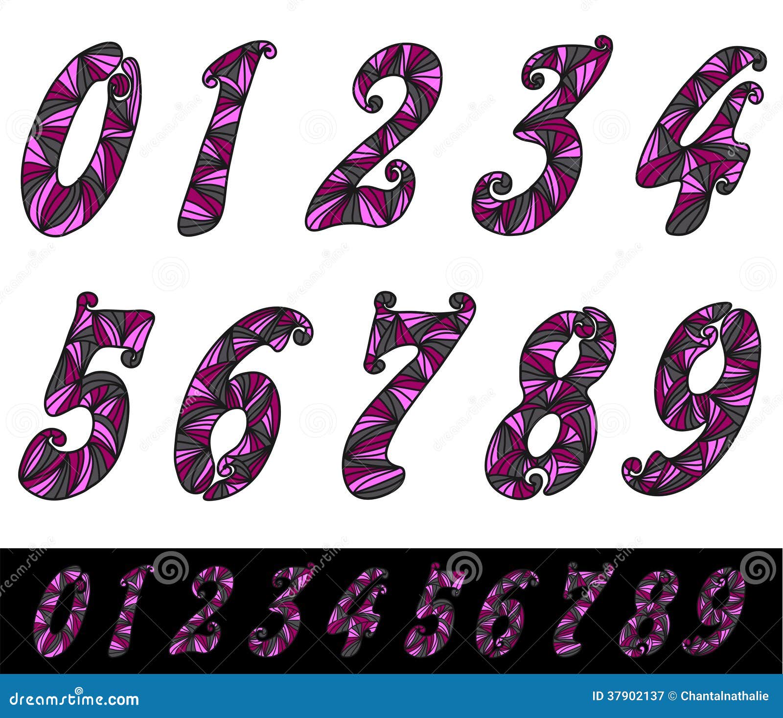 Set of numbers stock vector. Illustration of learn, text - 37902137