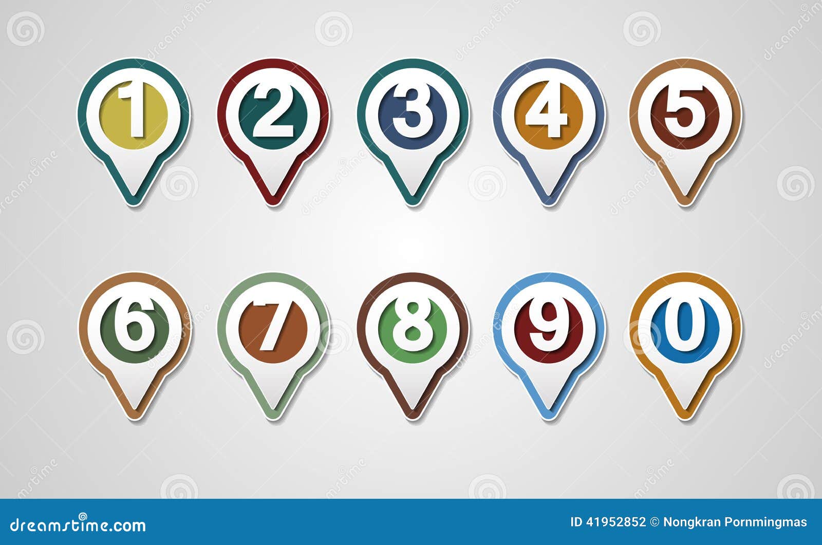 Set of Numbers. Design Mapping Pins Stock Vector - Illustration of ... Set of Numbers. Design Mapping Pins Stock Vector - Illustration of ...