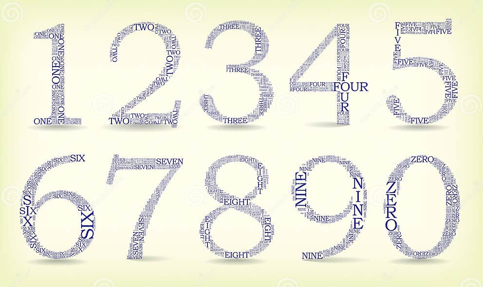 Set of numbers stock illustration. Illustration of group - 51568755