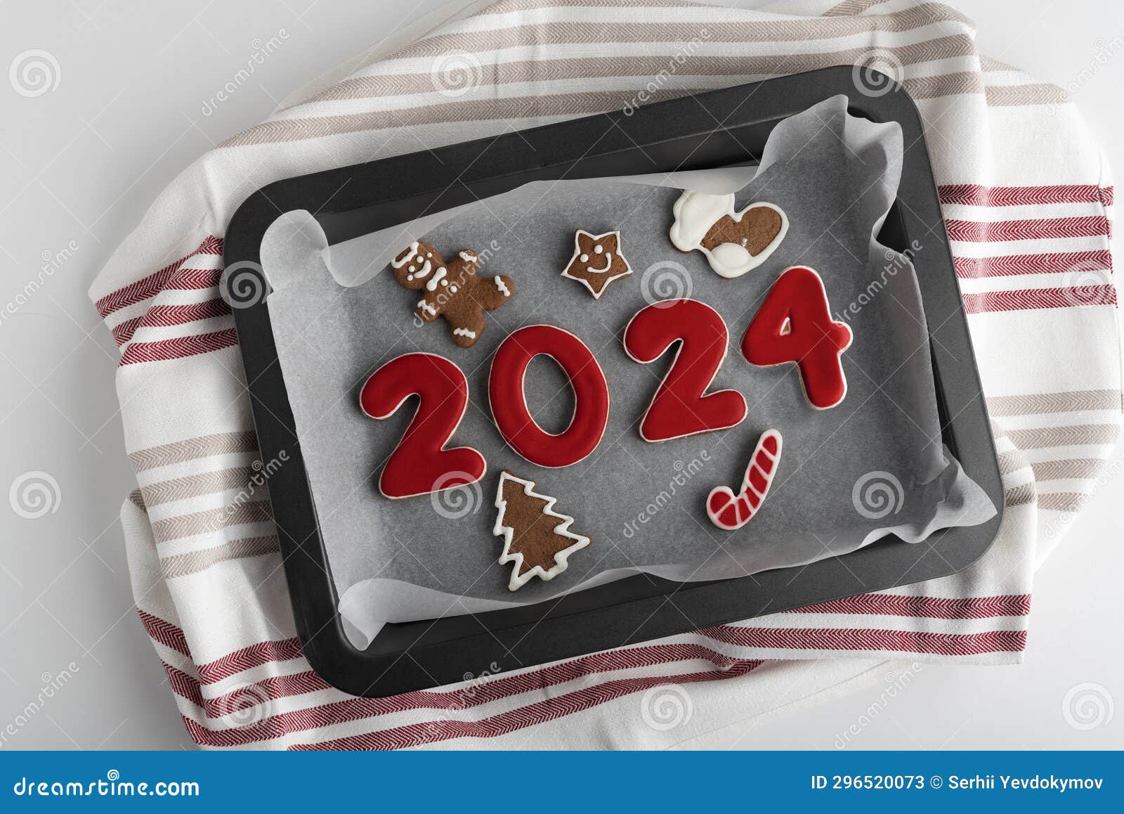 Set of Numbers 2024 from Ginger Biscuits Glazed Sugar Icing on Baking ...