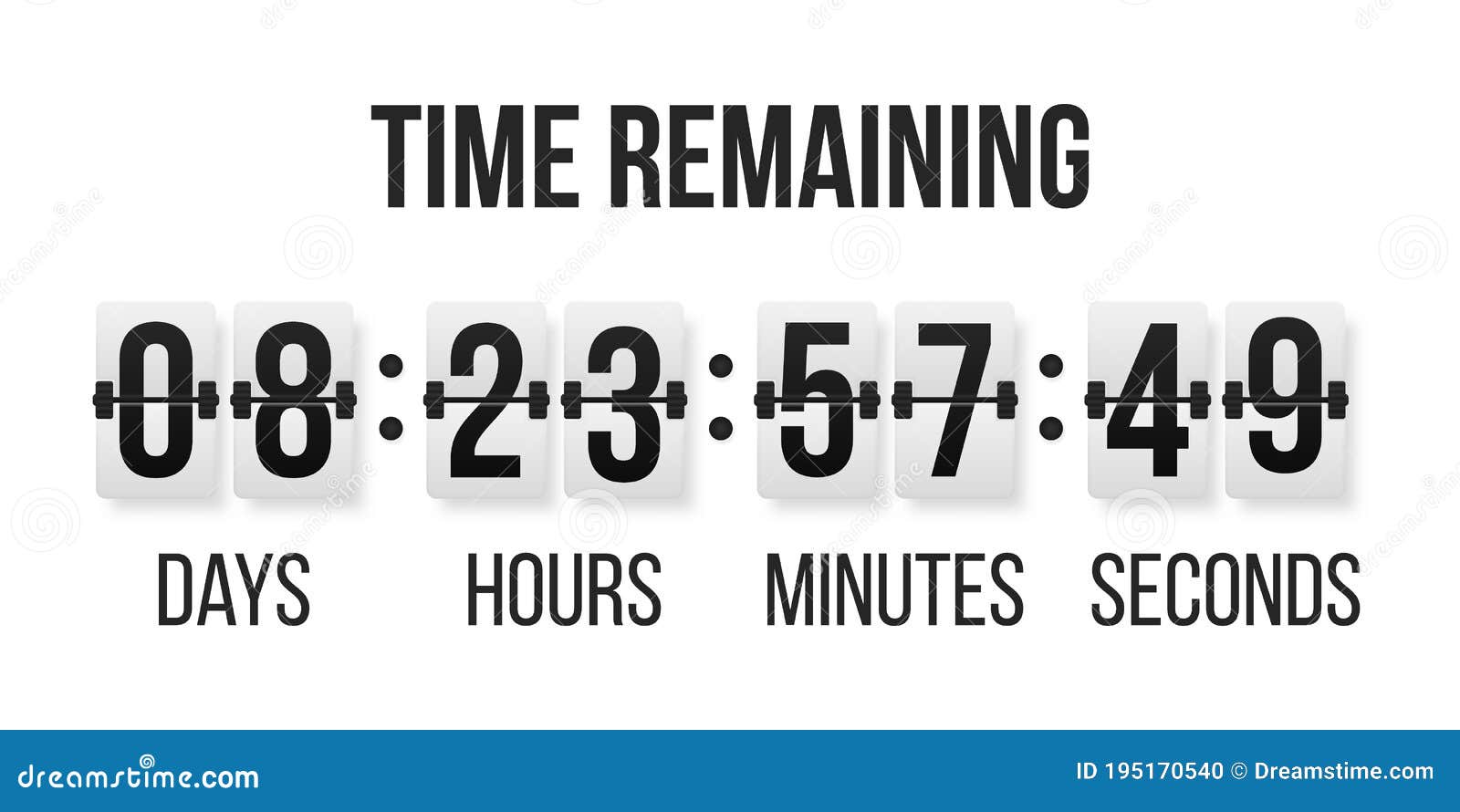 Time Remaining Template Vector Realistic Style | CartoonDealer.com ...