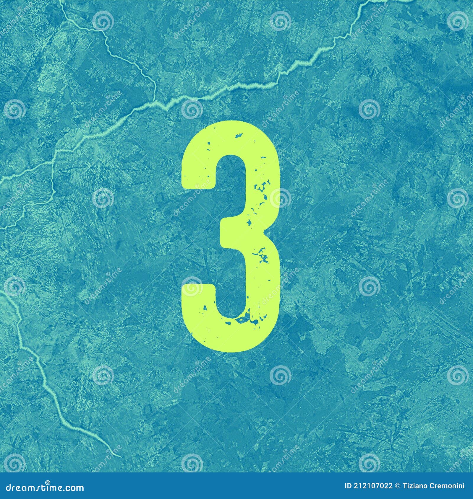 Set of Numbers, Three, Creative Alphabet Stock Illustration ...