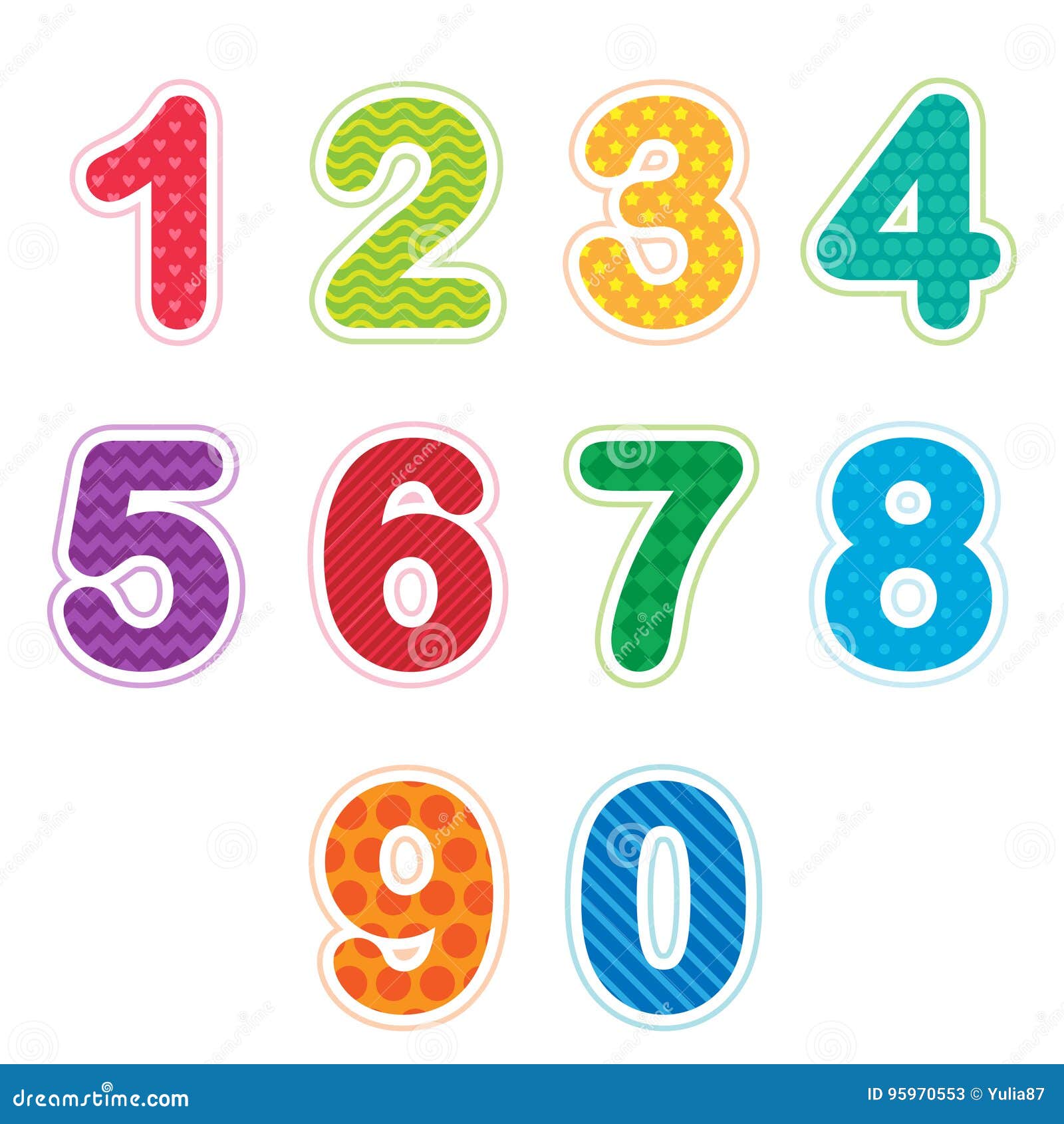 Set of Numbers from Zero To Nine Stock Vector - Illustration of clipart ... Set of Numbers from Zero To Nine Stock Vector - Illustration of clipart ...