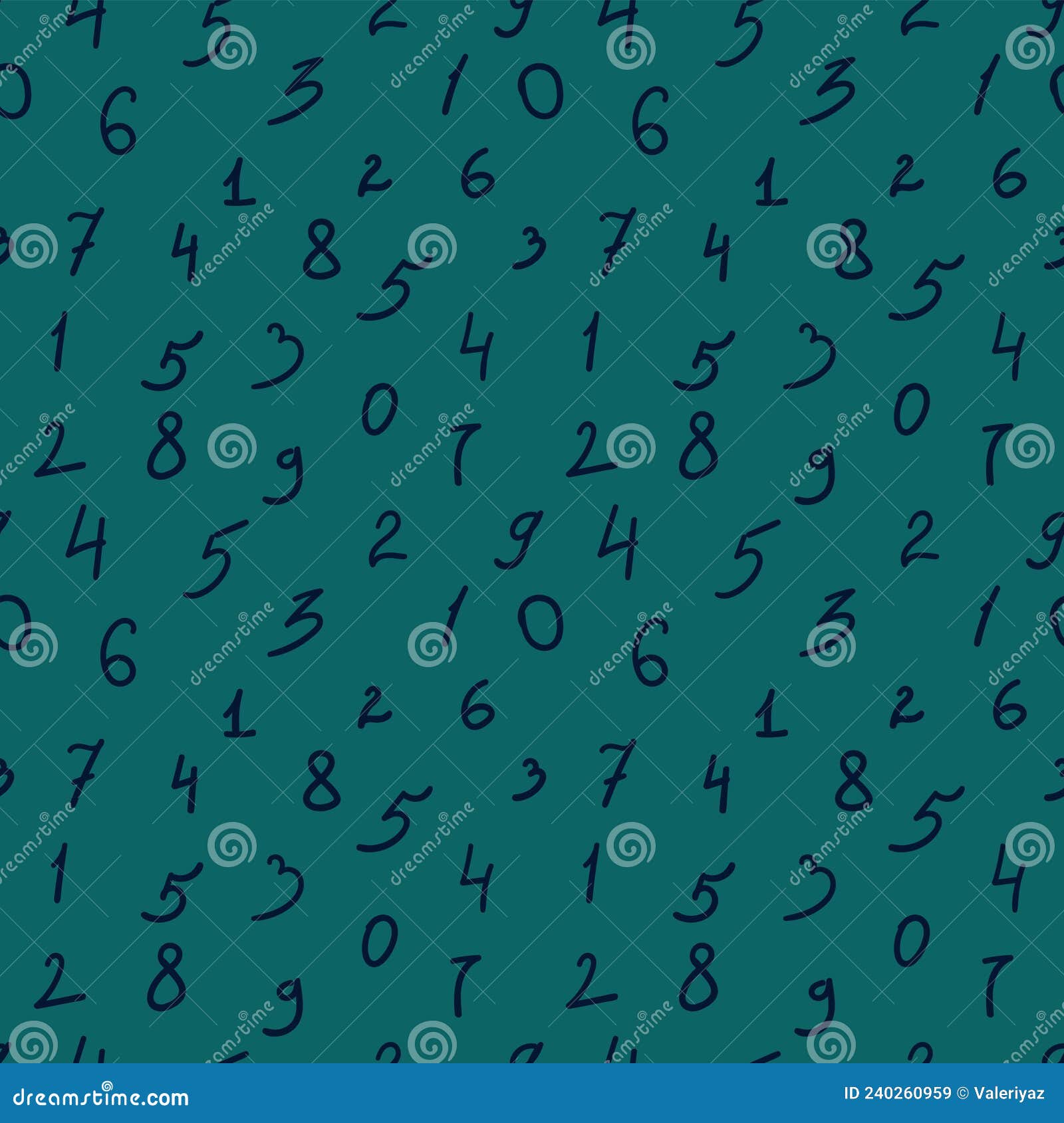 A Set of Numeral Seamless Wallpaper Pattern. Vector Grafic. 1000x1000 ...