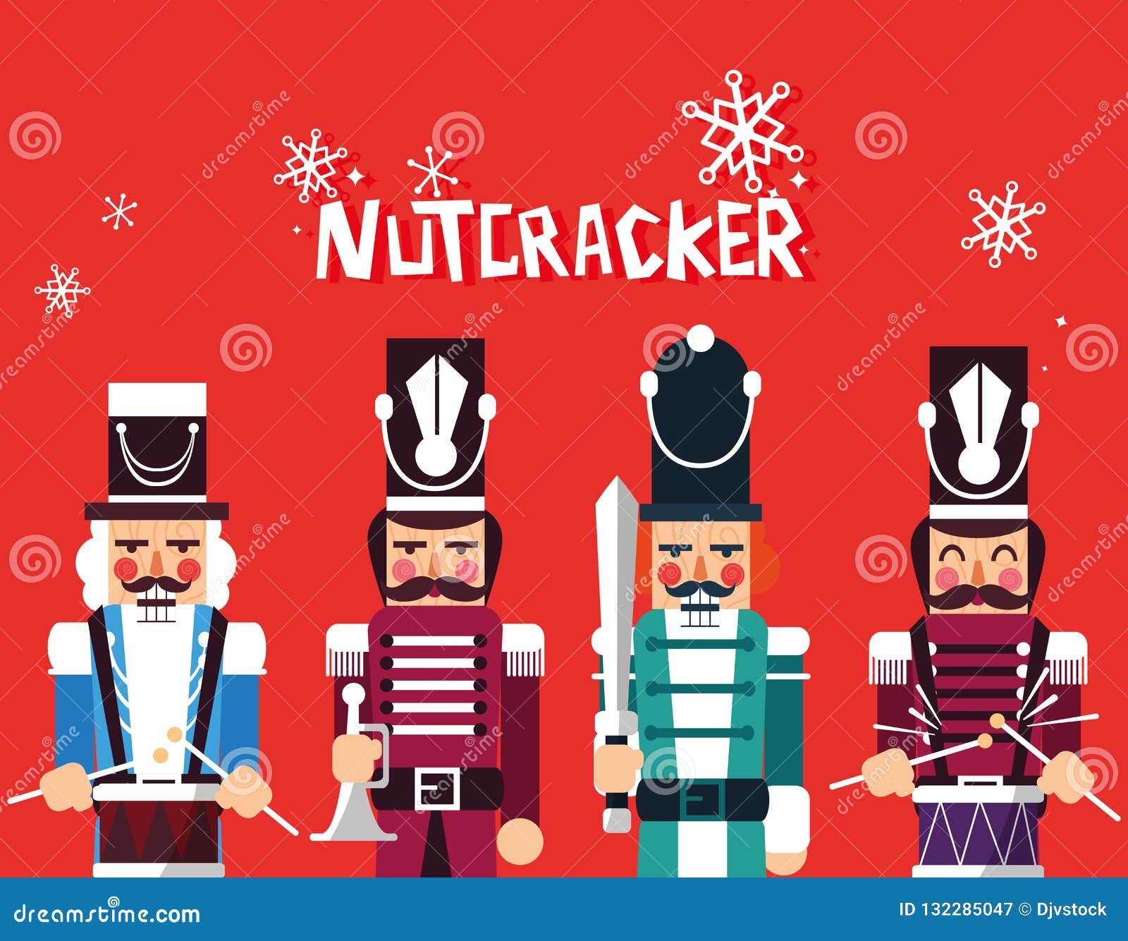 Set of Nutcracker Toy Isolated Icon Stock Vector - Illustration of ...