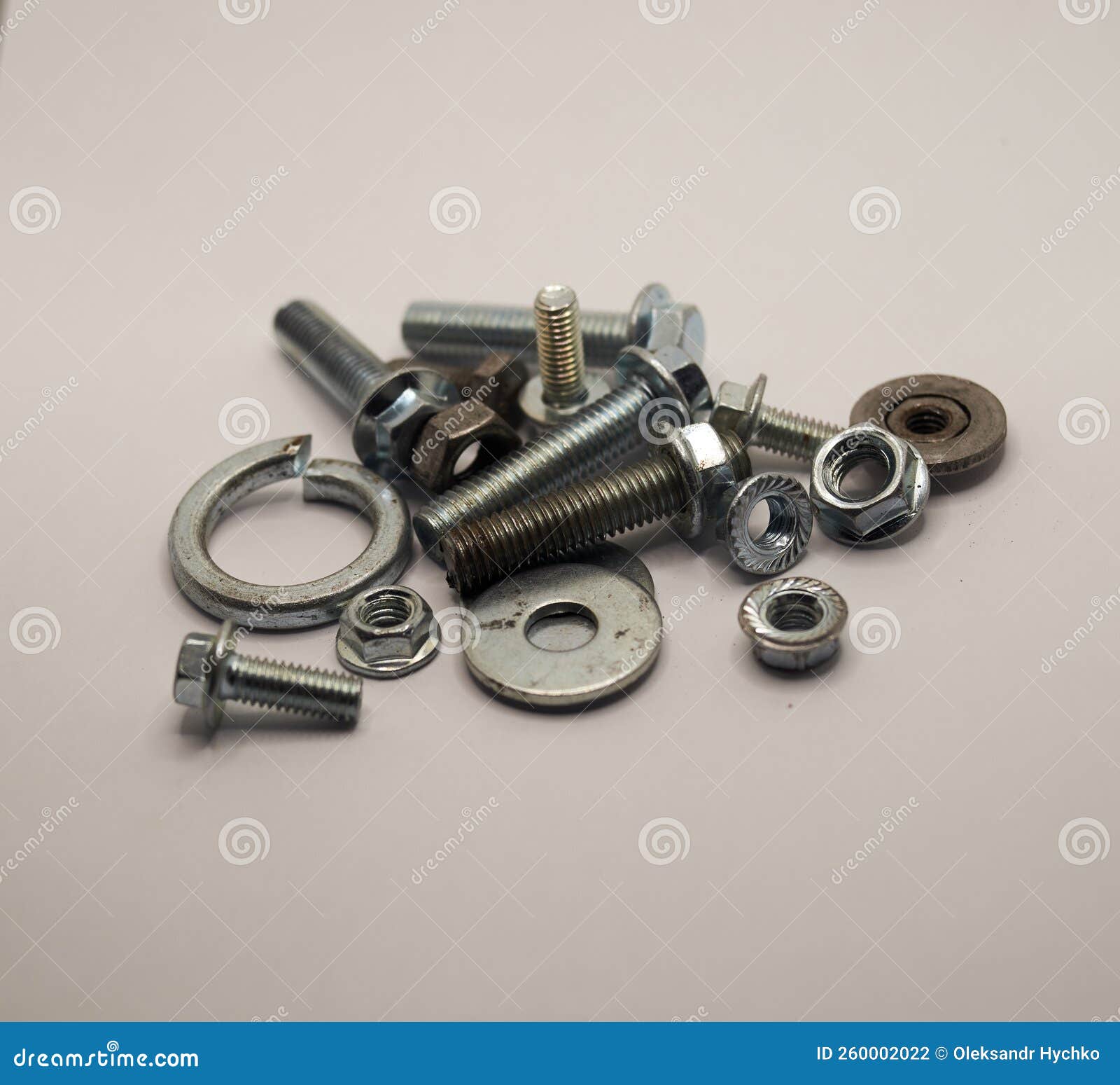 Set of Nuts, Bolts and Washers Stock Photo - Image of mess, centimetre ...