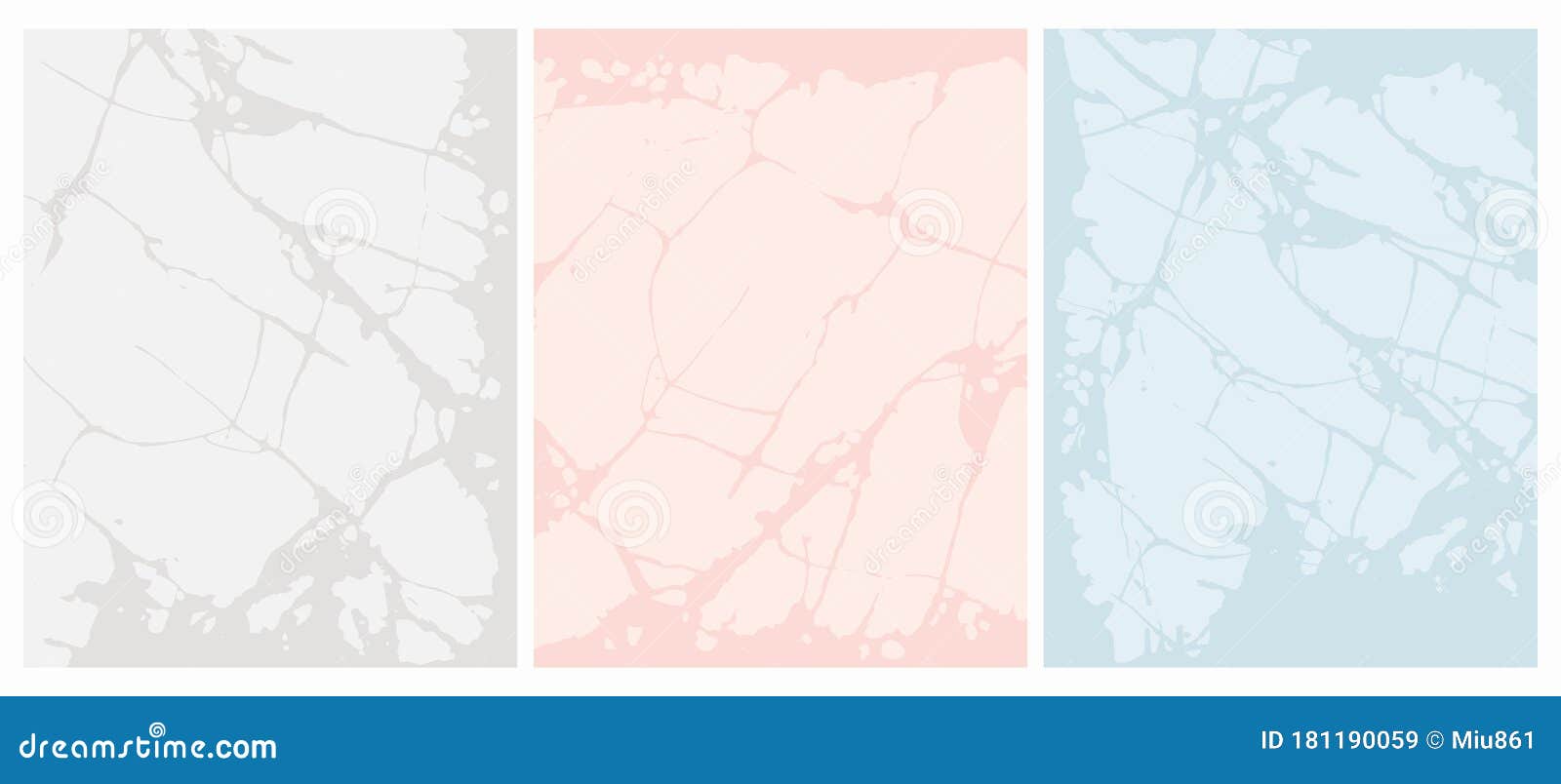 Irregular Hand Drawn Scribbles on Blue, Pale Pink and Light Gray ...