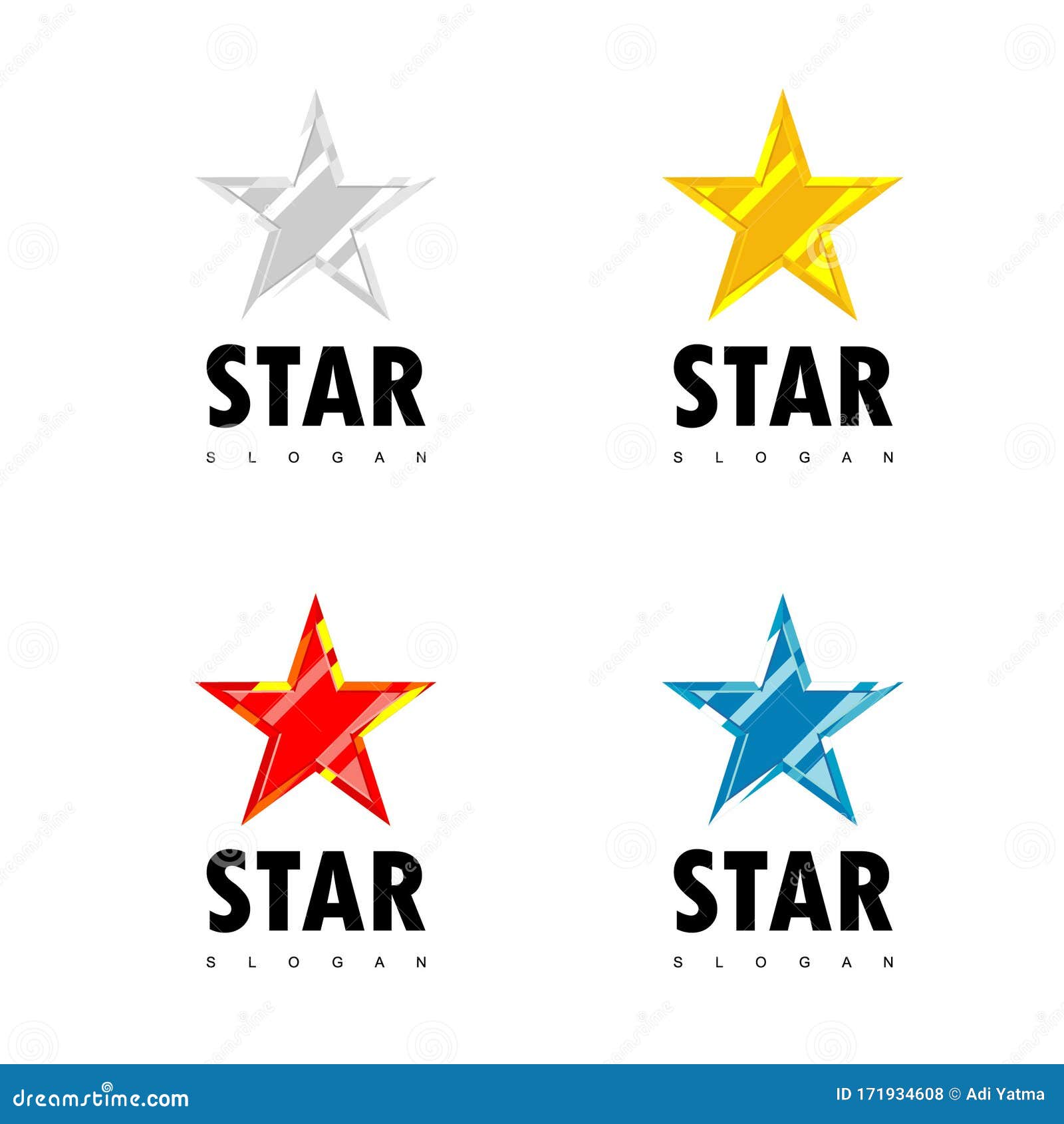 Set O Star Logo Design Inspiration Stock Vector - Illustration of ...