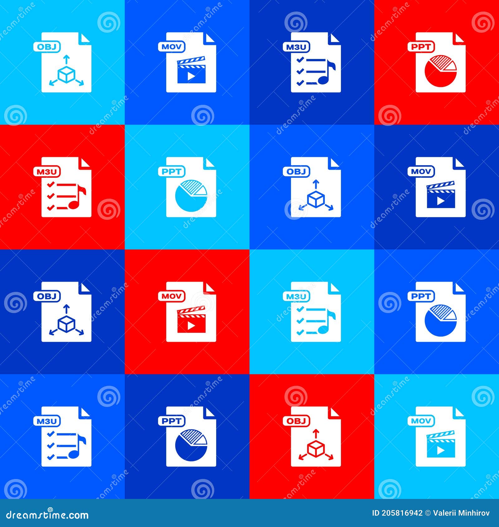 Set Obj File Document Mov M3u E Icono Ppt. Vector Ilustración del ... Set Obj File Document Mov M3u E Icono Ppt. Vector Ilustración del ...