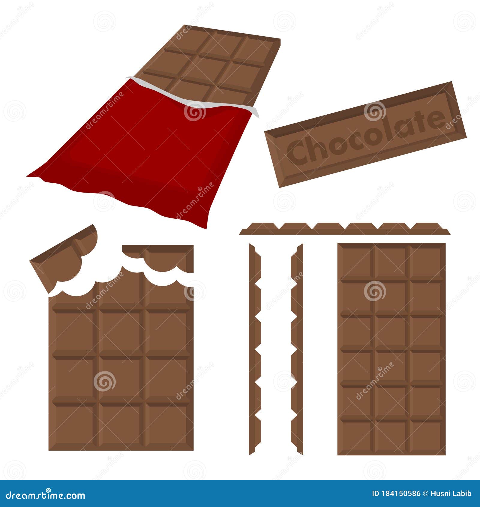 Set Object of Chocolate Vector Illustration Stock Vector - Illustration ...