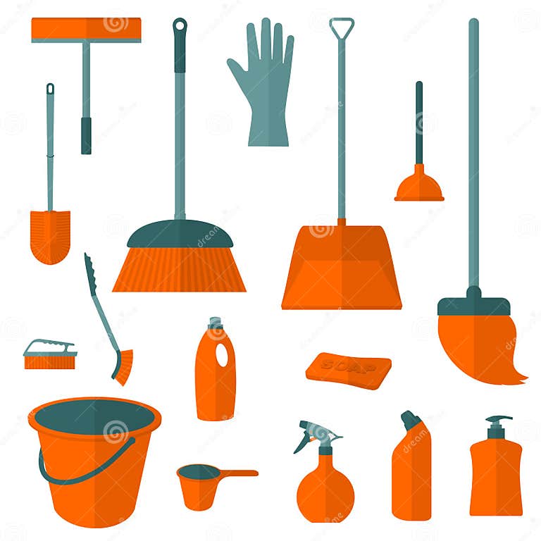 Set Object of Cleanliness Vector Illustration Stock Vector ...