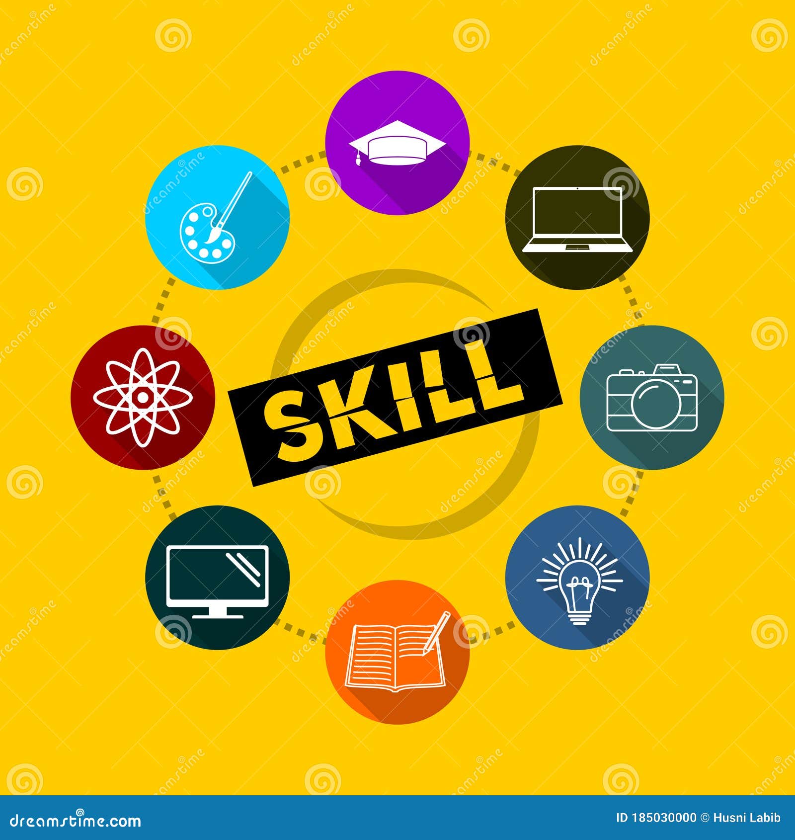 Skill Icon Set Cartoon Vector | CartoonDealer.com #136571703
