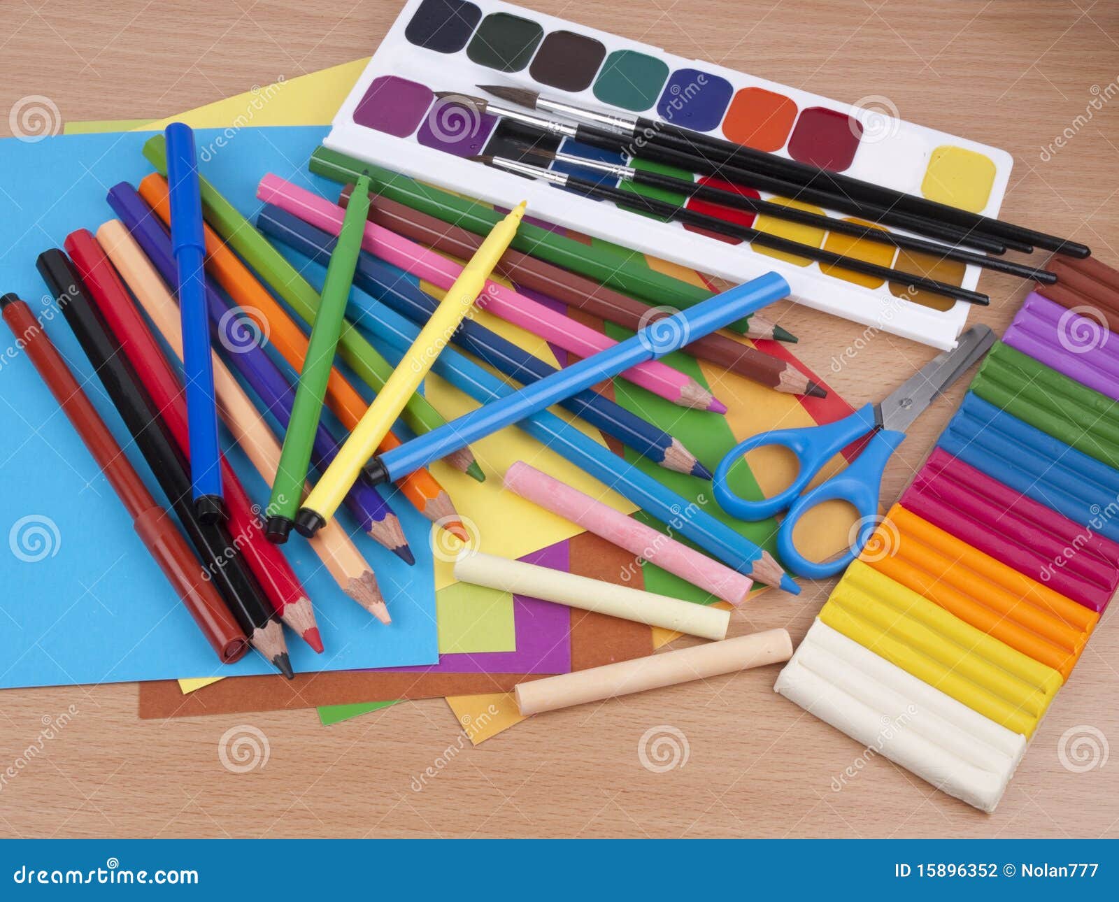 Set of Objects for Child S Creation Stock Photo - Image of hobbies ...