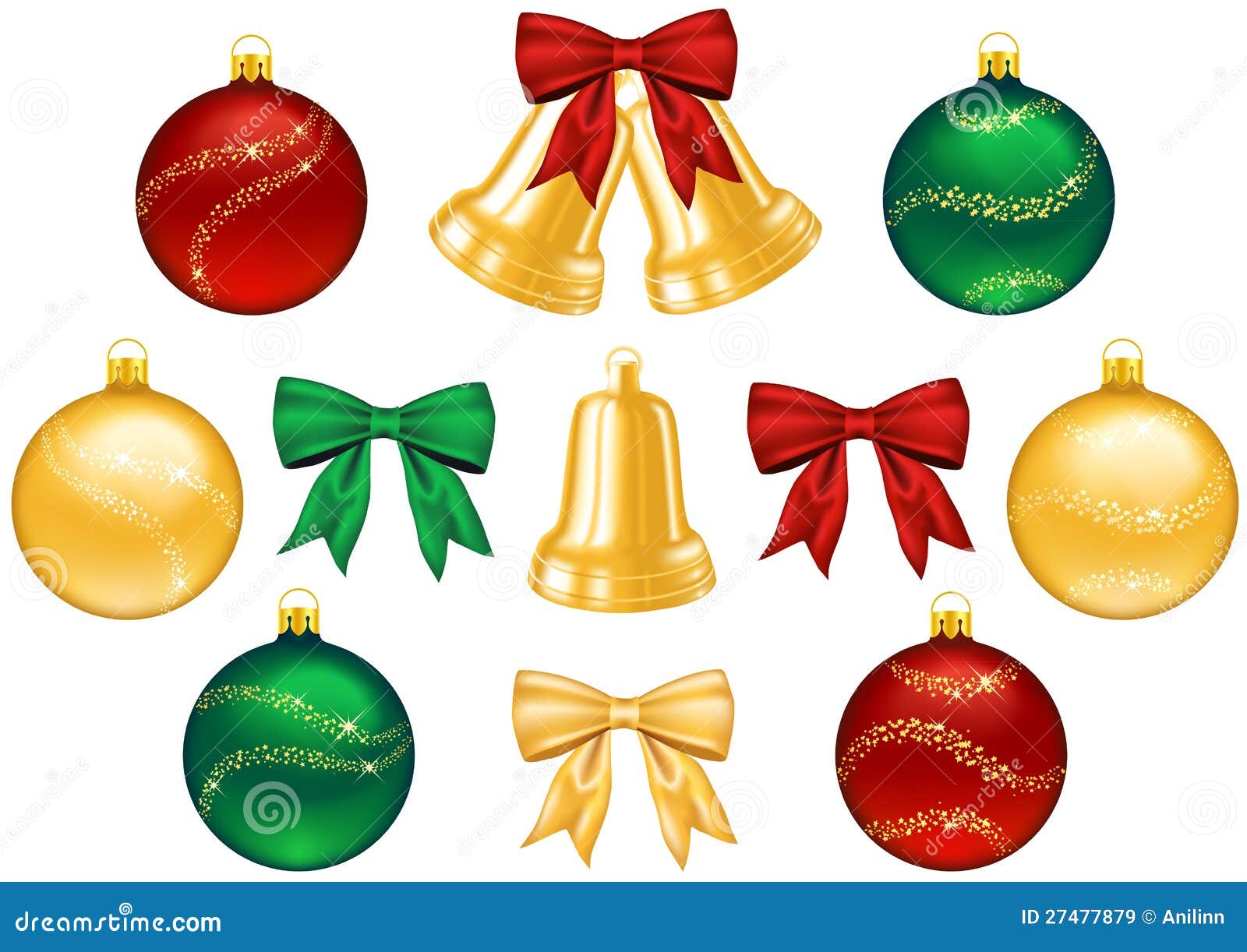 Set of Objects for Christmas Decorations Stock Vector - Illustration of ...