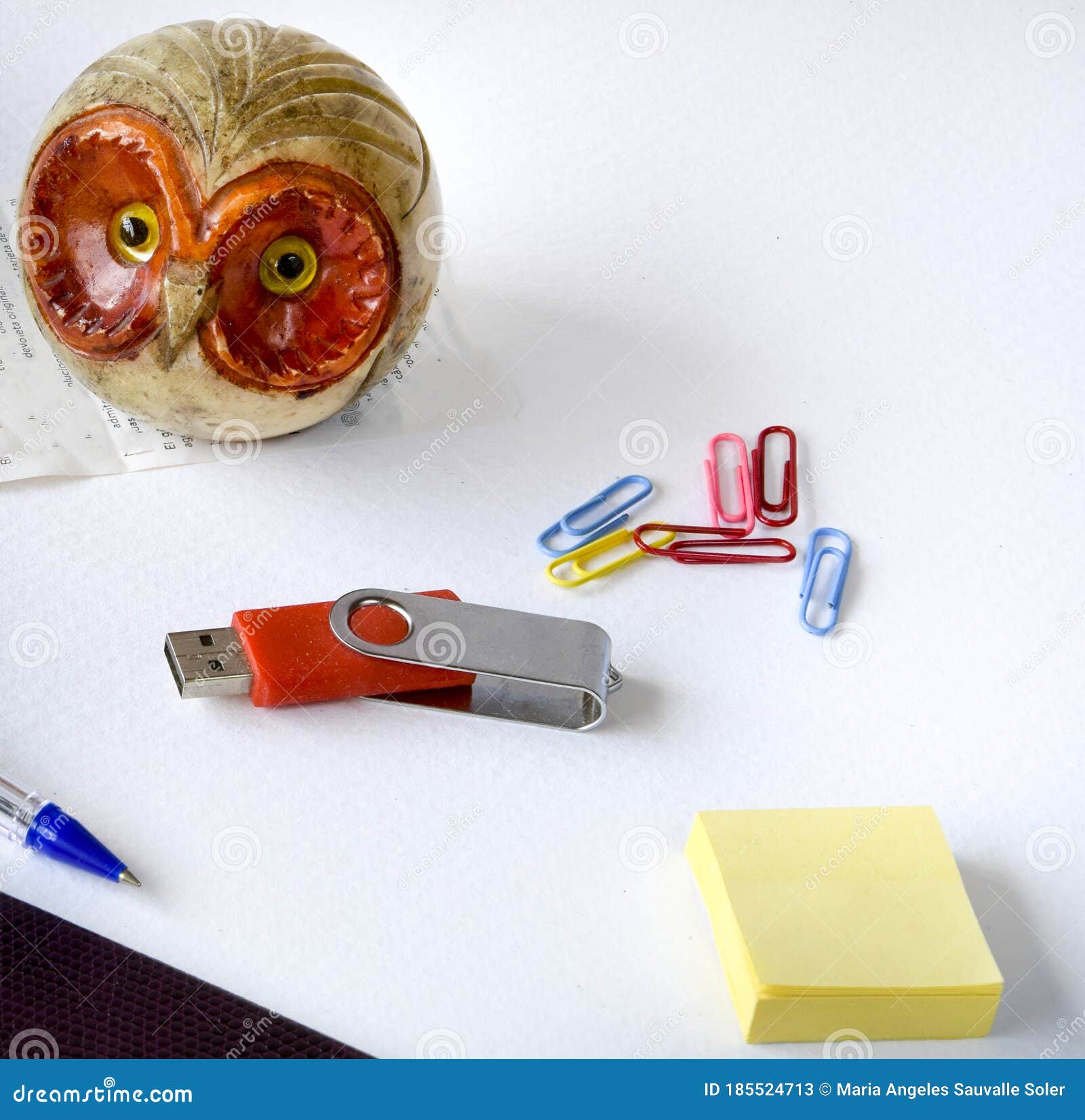 Desk and office objects. stock image. Image of administrative - 185524713