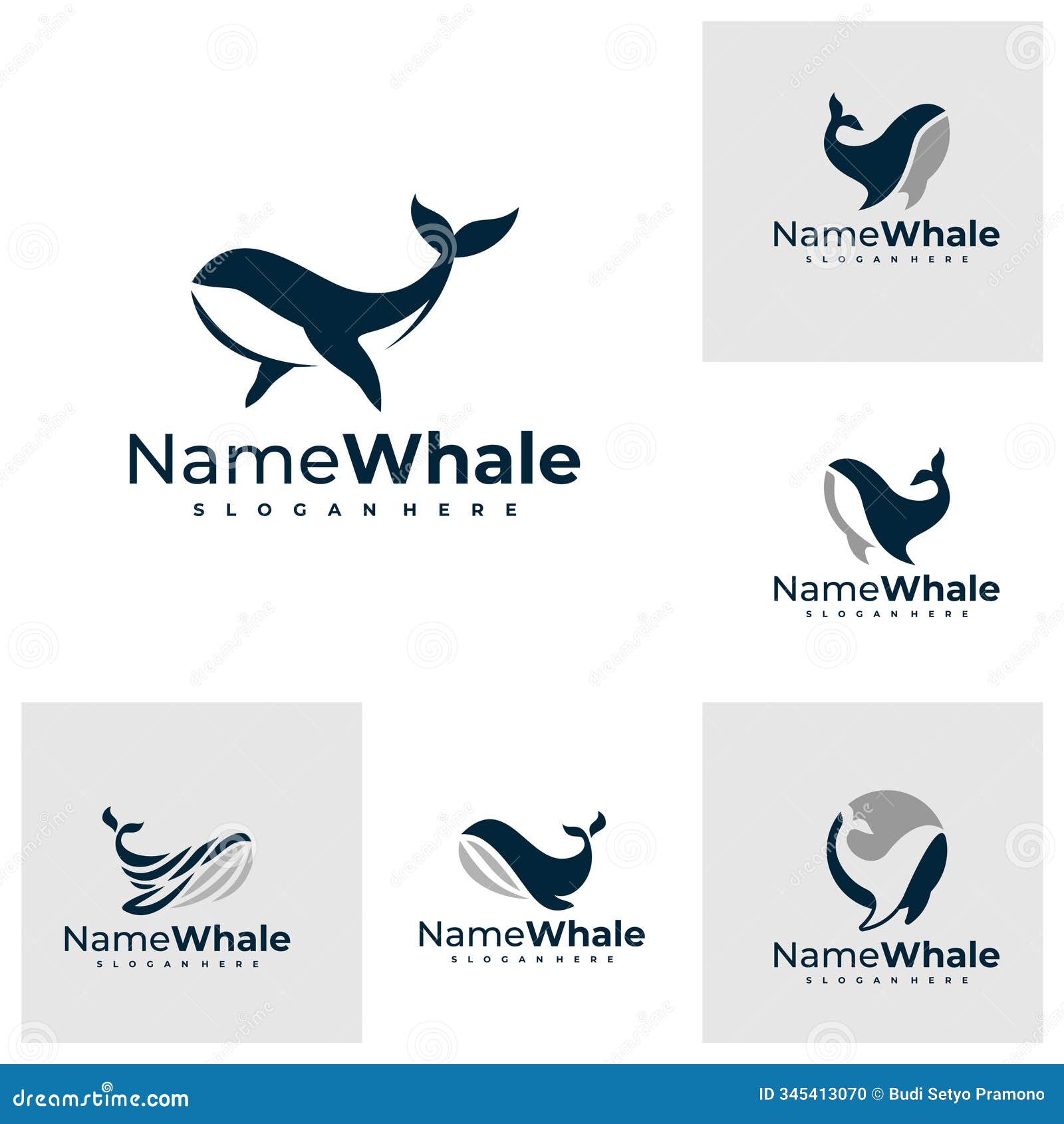 Oceanic Giant Whale Logo Vector Illustration. Whale Fish Logo Design ...