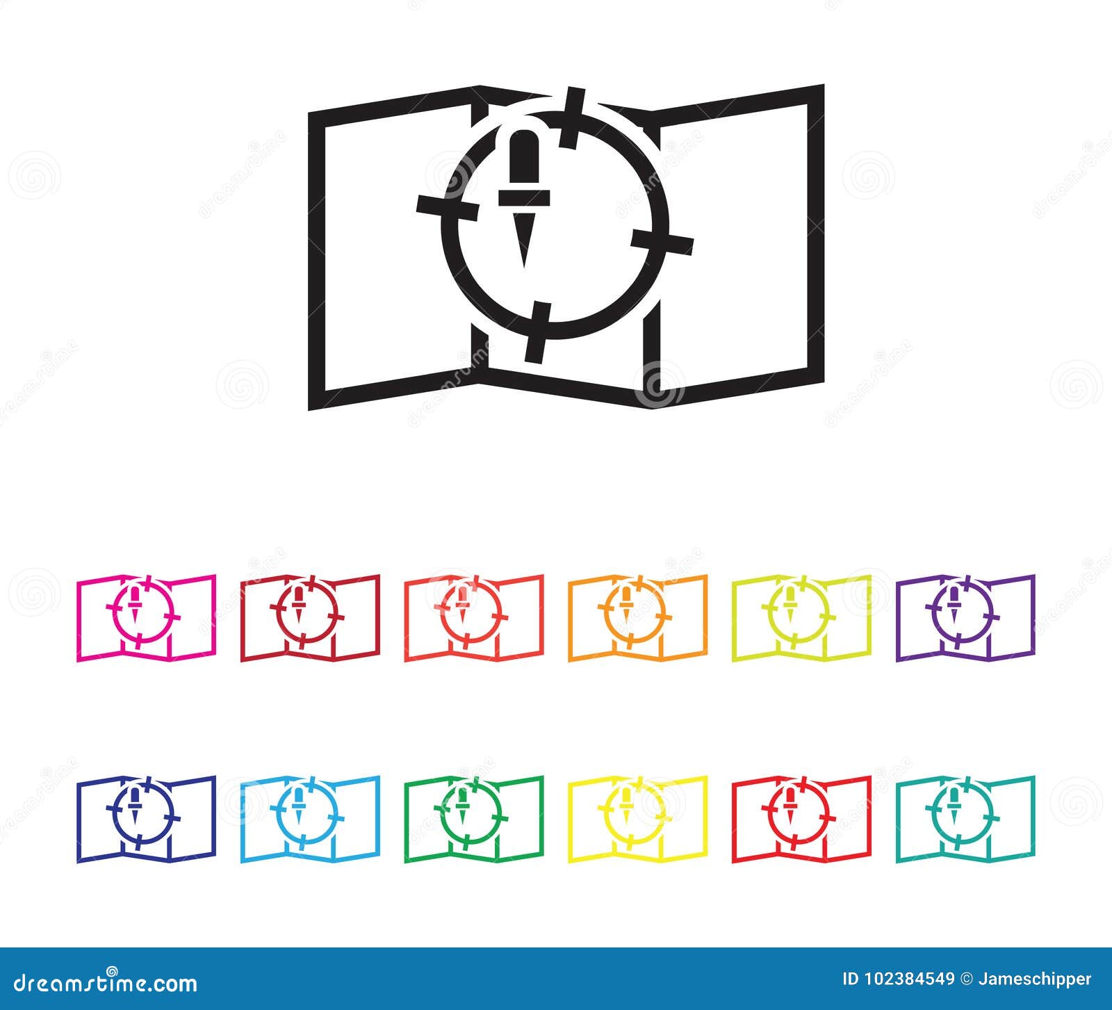 Location services icon stock vector. Illustration of globe - 102384549