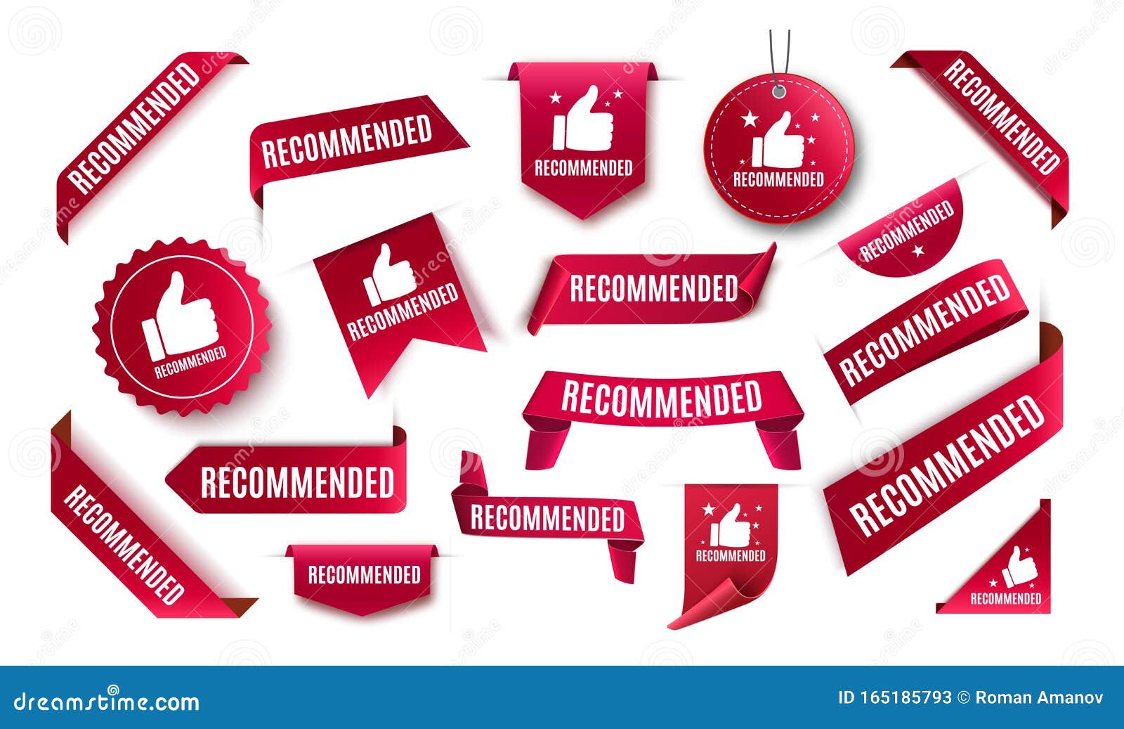 Recommended Tag Isolated. Vector Stock Vector - Illustration of expert ...