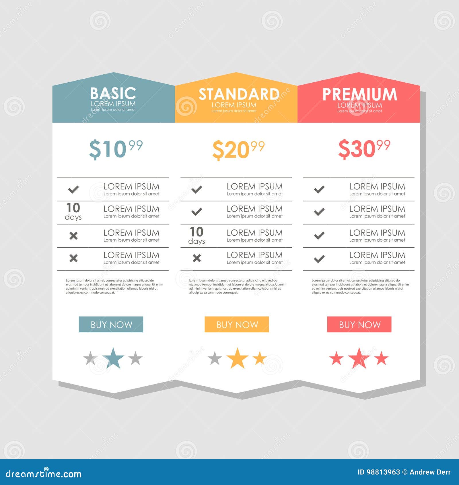 Set Offer Tariffs. Ui Ux Vector Banner Stock Vector - Illustration of ...