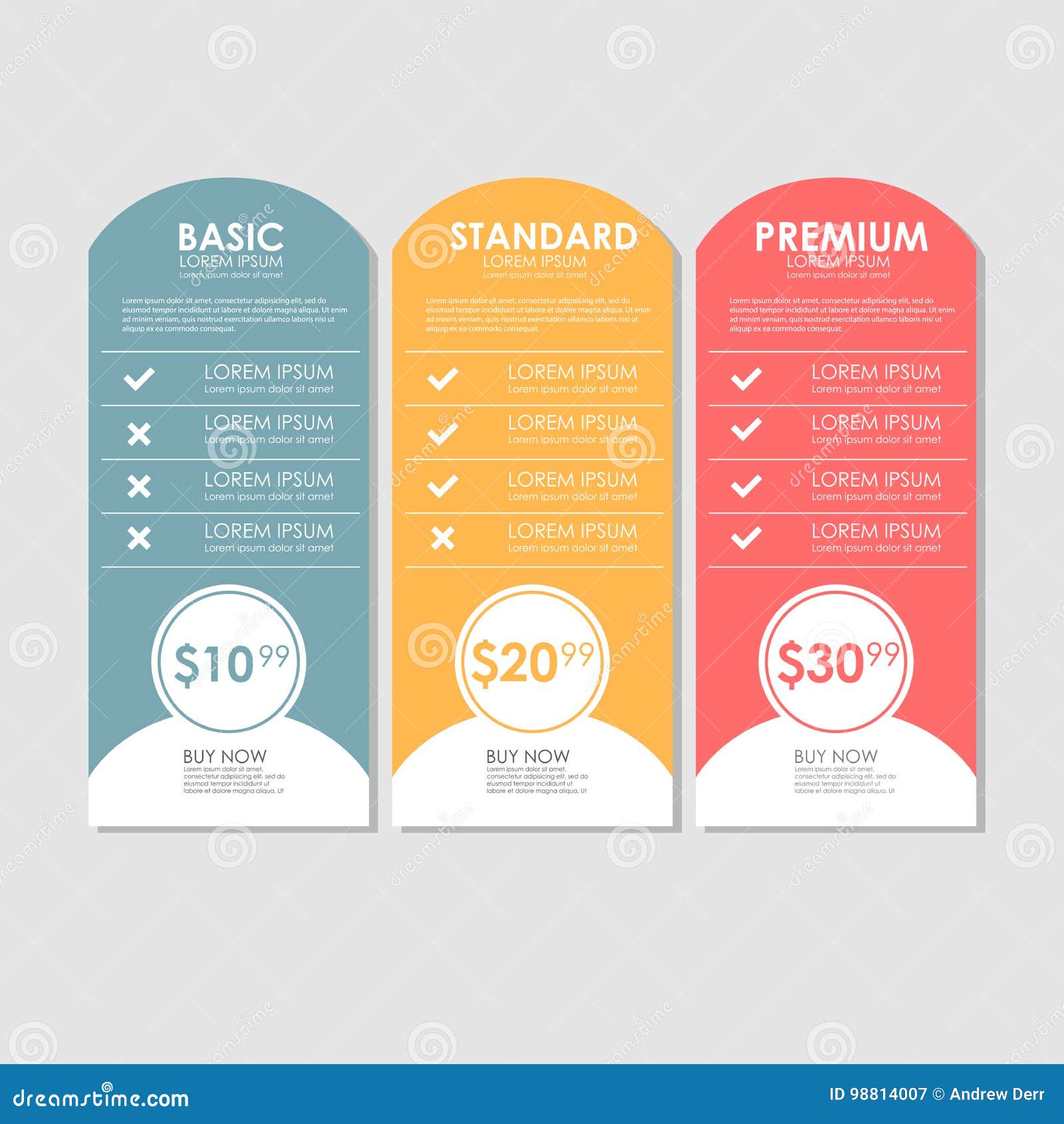 Set Offer Tariffs. Ui Ux Vector Banner for Web App. Stock Vector ...
